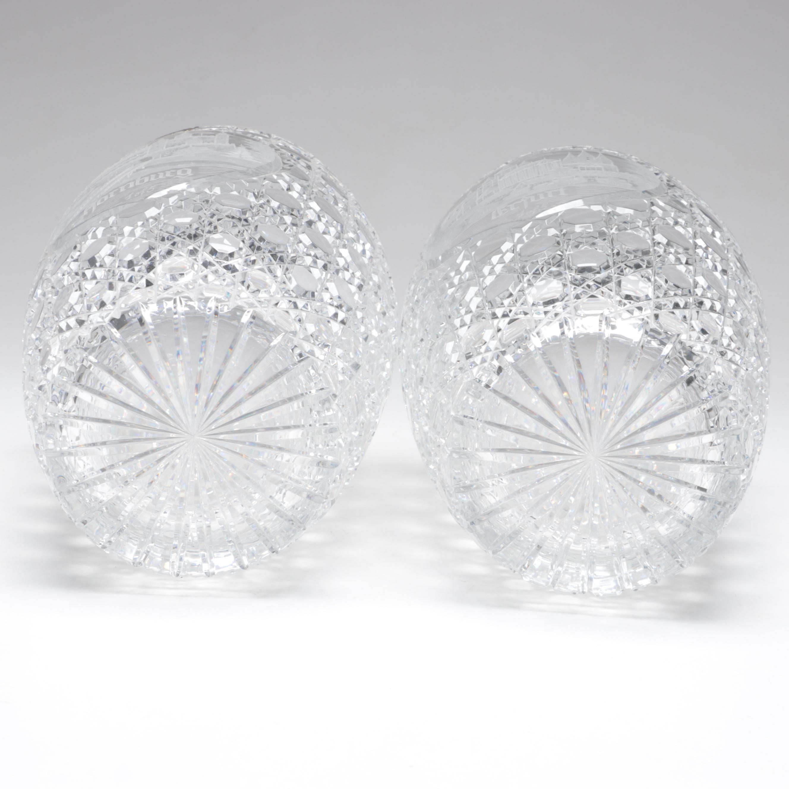 Bohemian Style German Castles Limited Edition Cut and Engraved Crystal ...