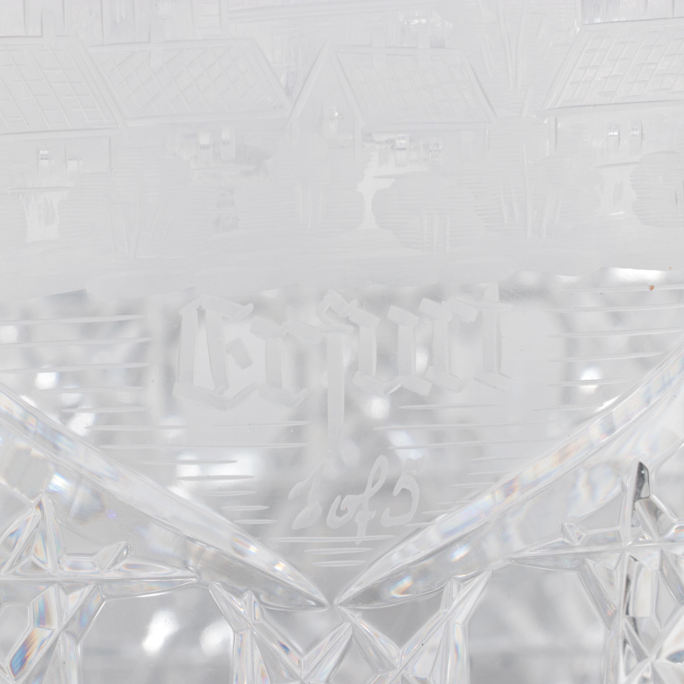 Bohemian Style German Castles Limited Edition Cut and Engraved Crystal ...