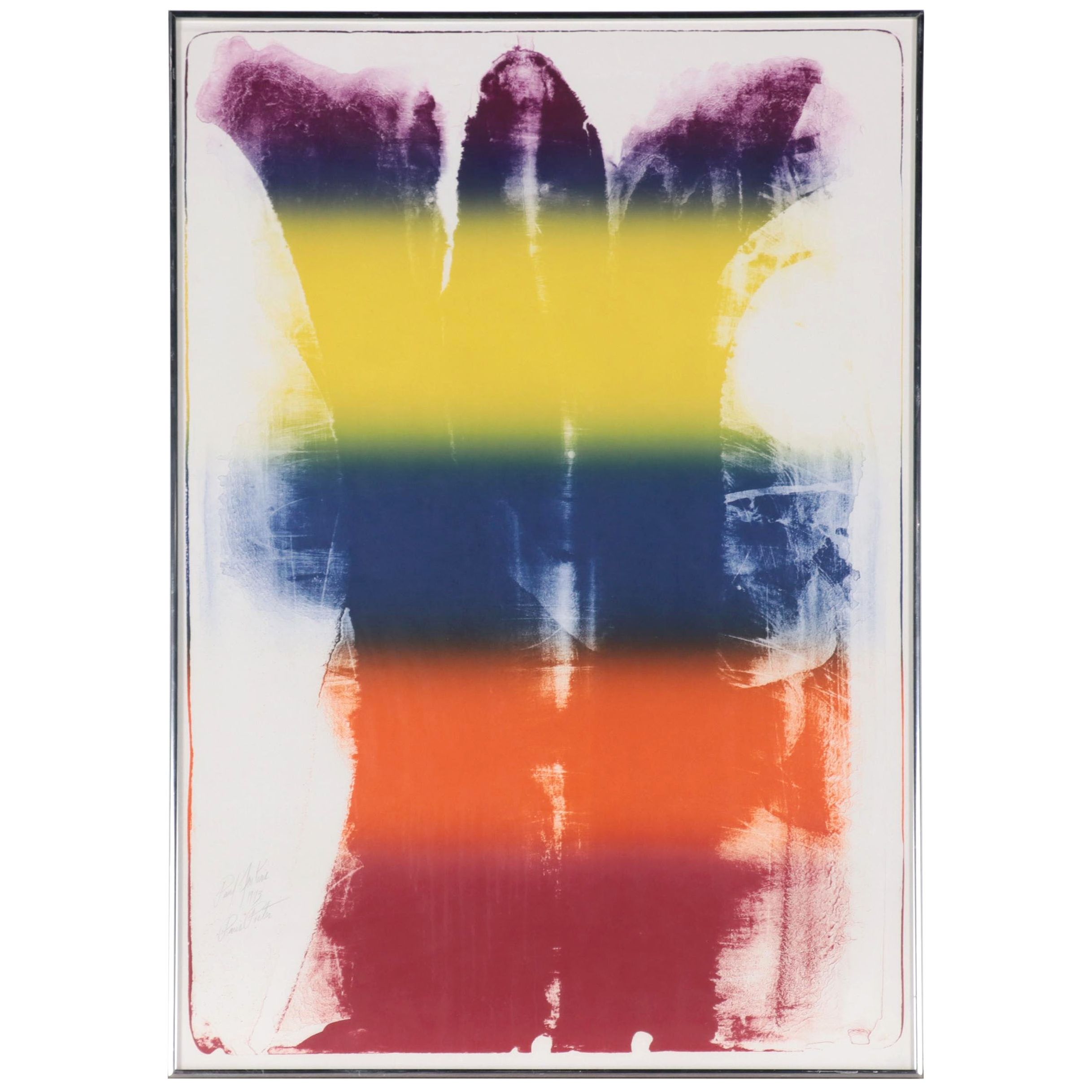 Paul Jenkins Abstract Expressionist Lithograph "Paris Poster," 1973 | EBTH