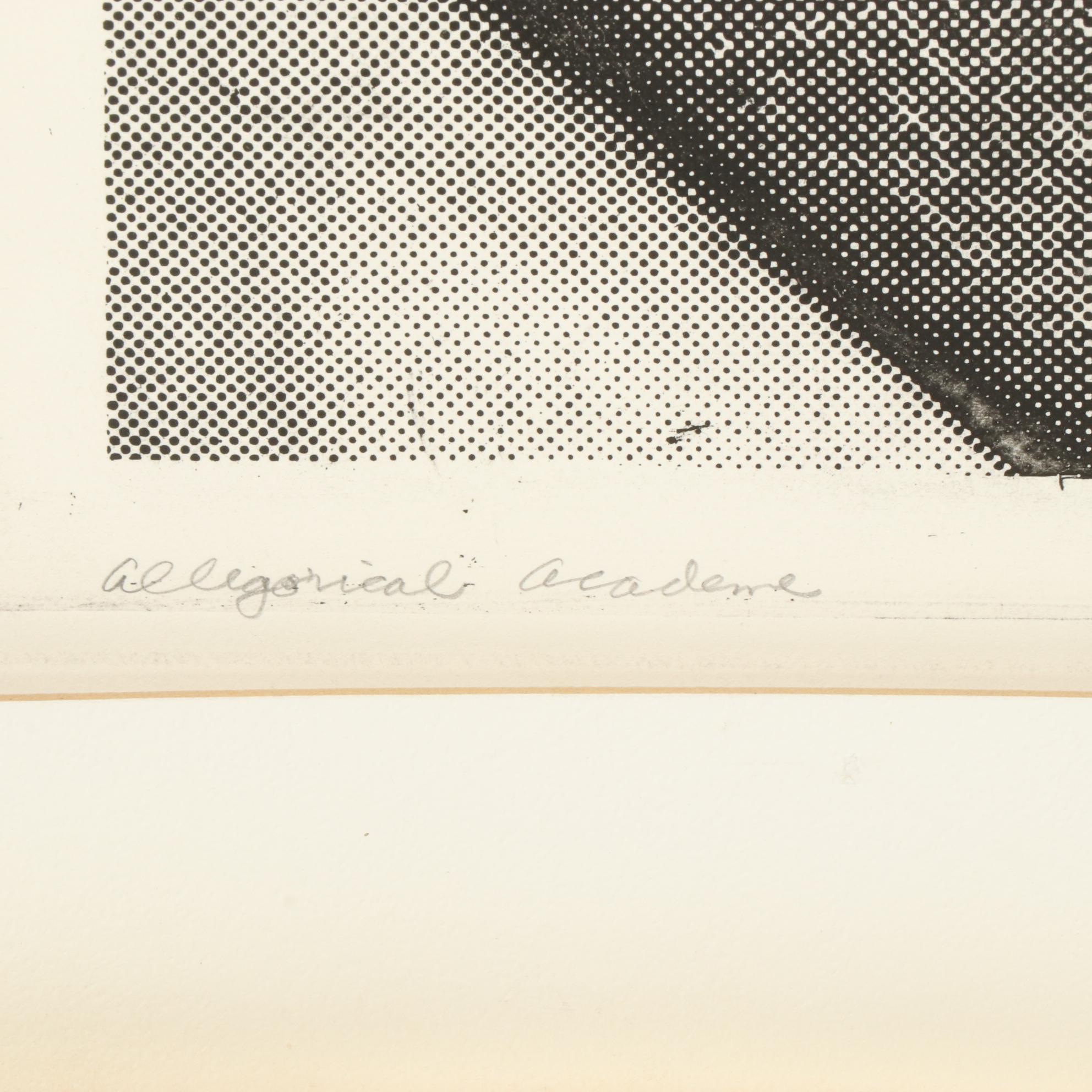 Sidney Chafetz Etching "Allegorical Academe," 1974 | EBTH