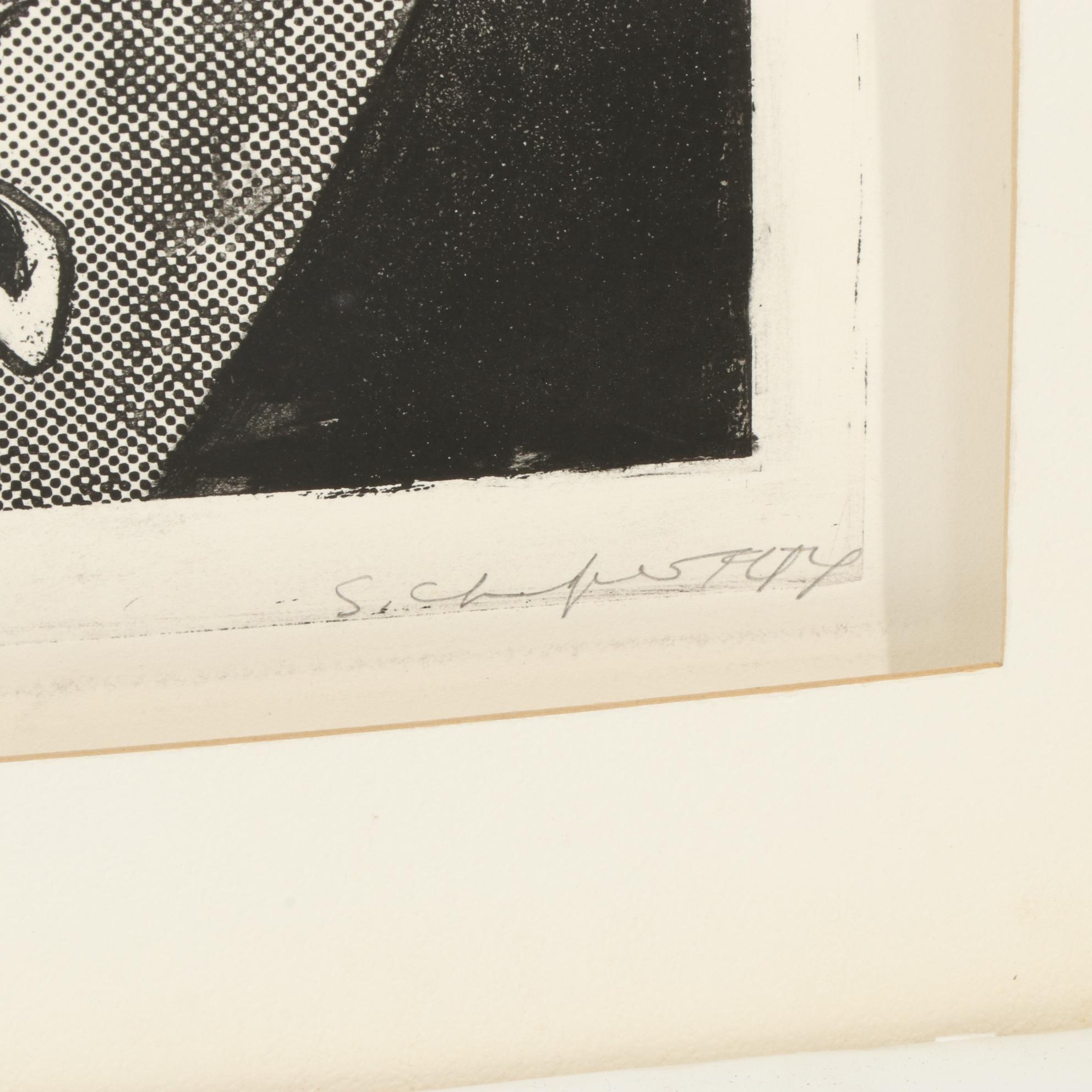 Sidney Chafetz Etching "Allegorical Academe," 1974 | EBTH