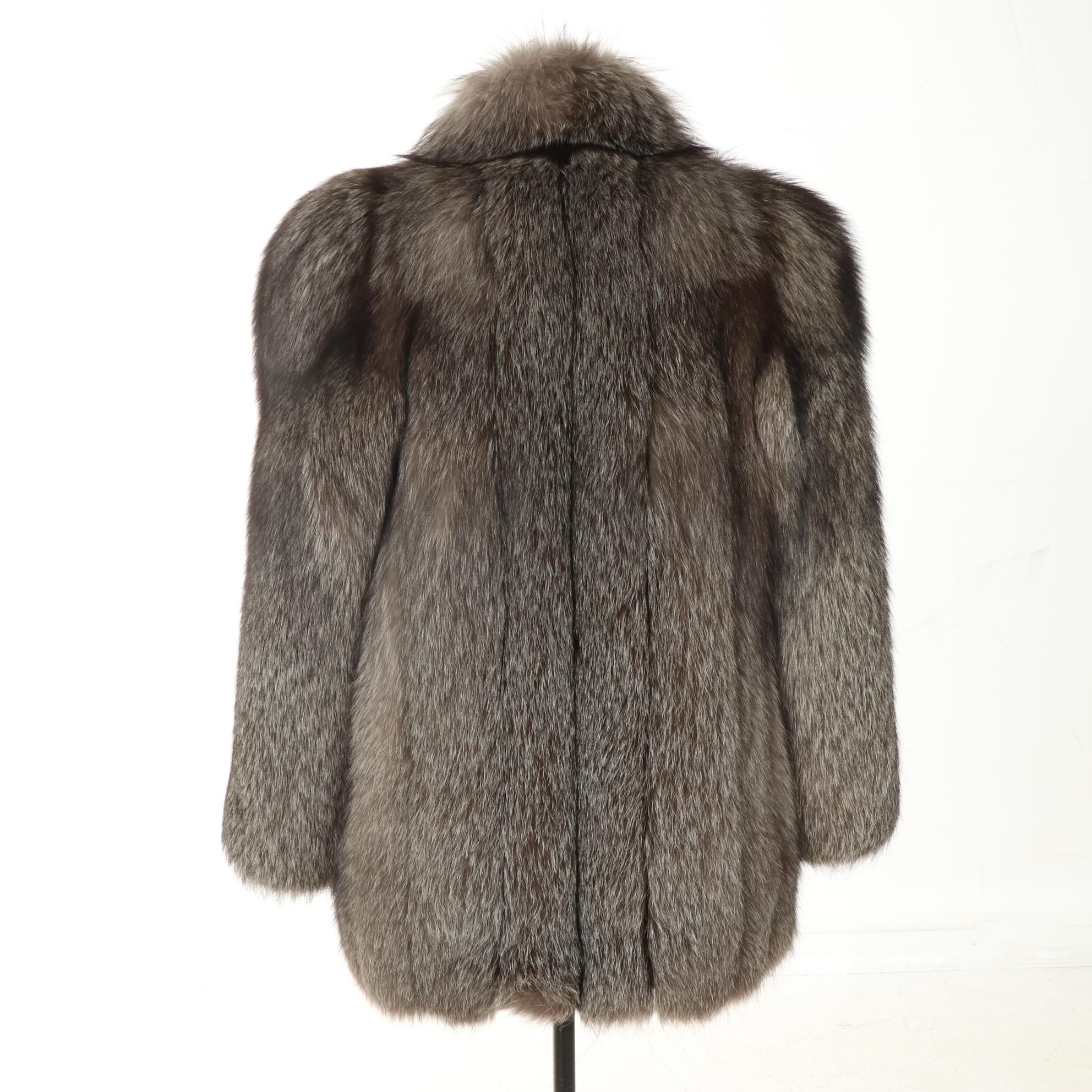 Platinum Fox Fur Jacket From Sabau Furs | EBTH
