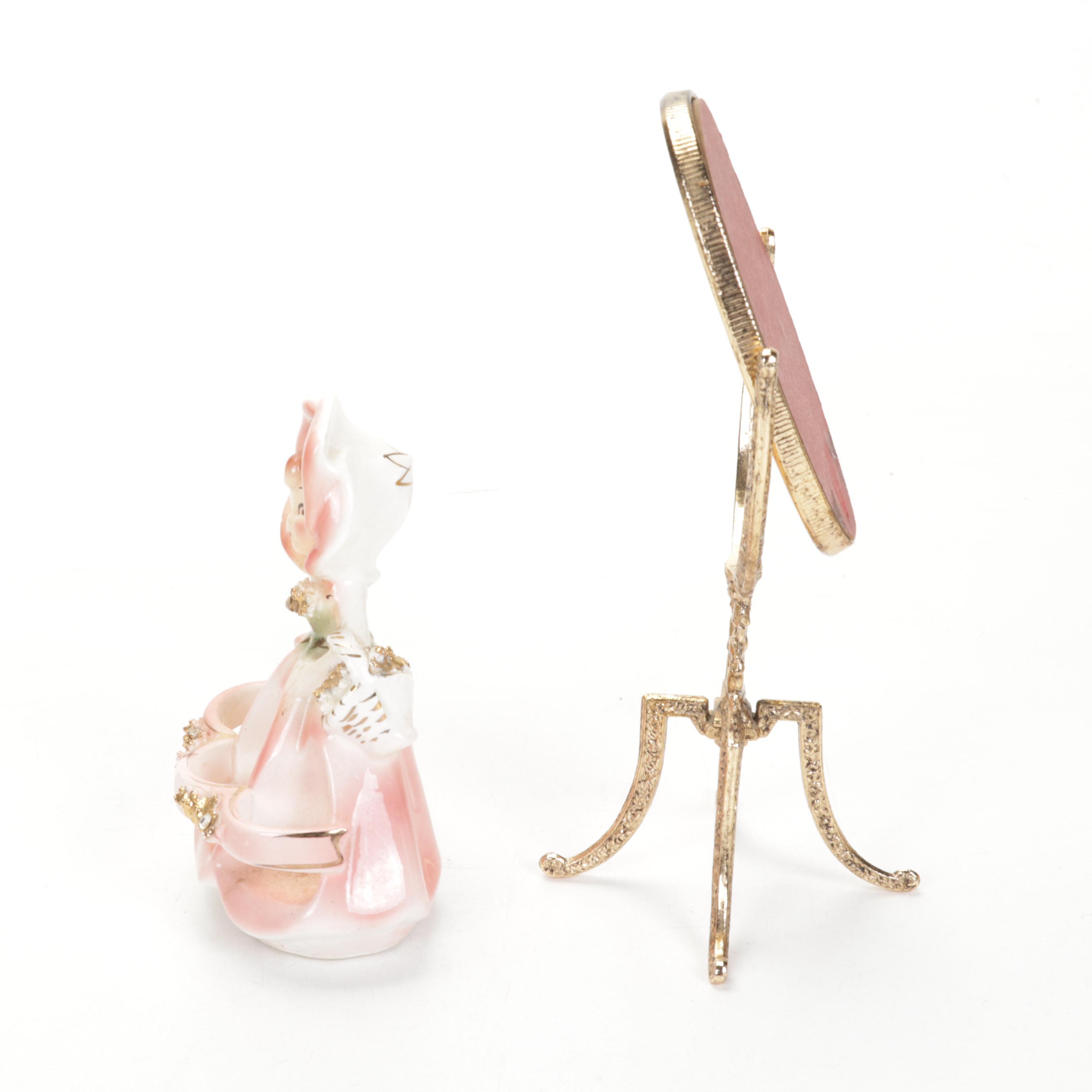 Rhinestone Embellished Vanity Set with Jewelry Casket and More | EBTH