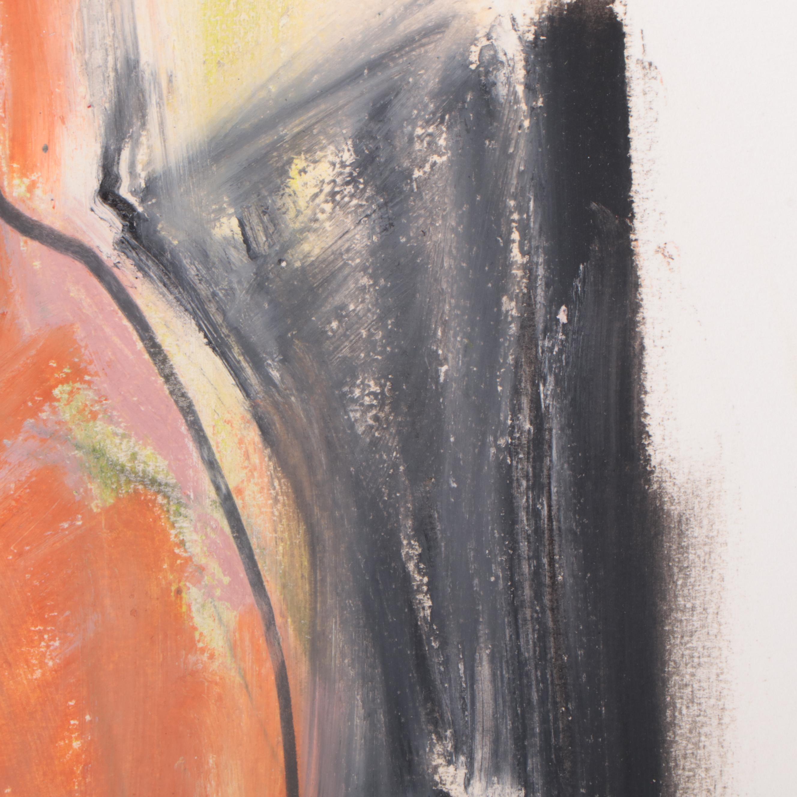 Jack Meanwell Expressionist Pastel Figure Drawing | EBTH