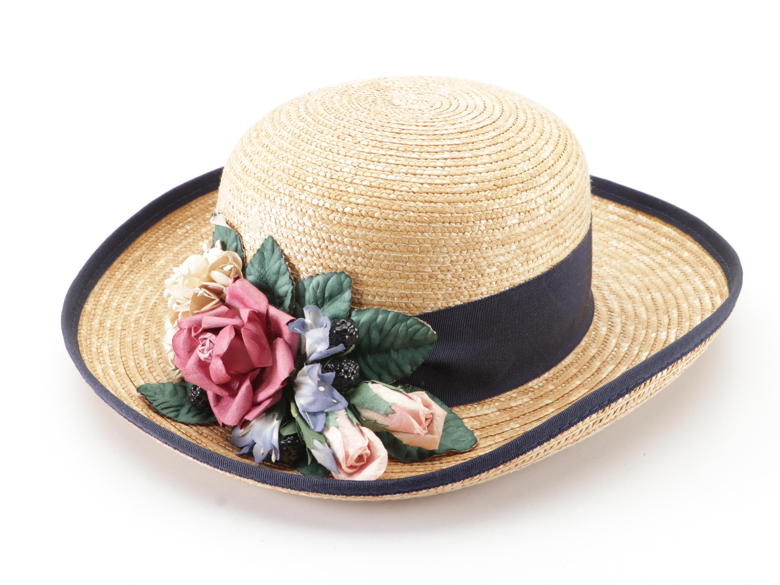 Helen Kaminski Raffia Boater Hat, Chelsea Cambell Breton, and Talbots ...