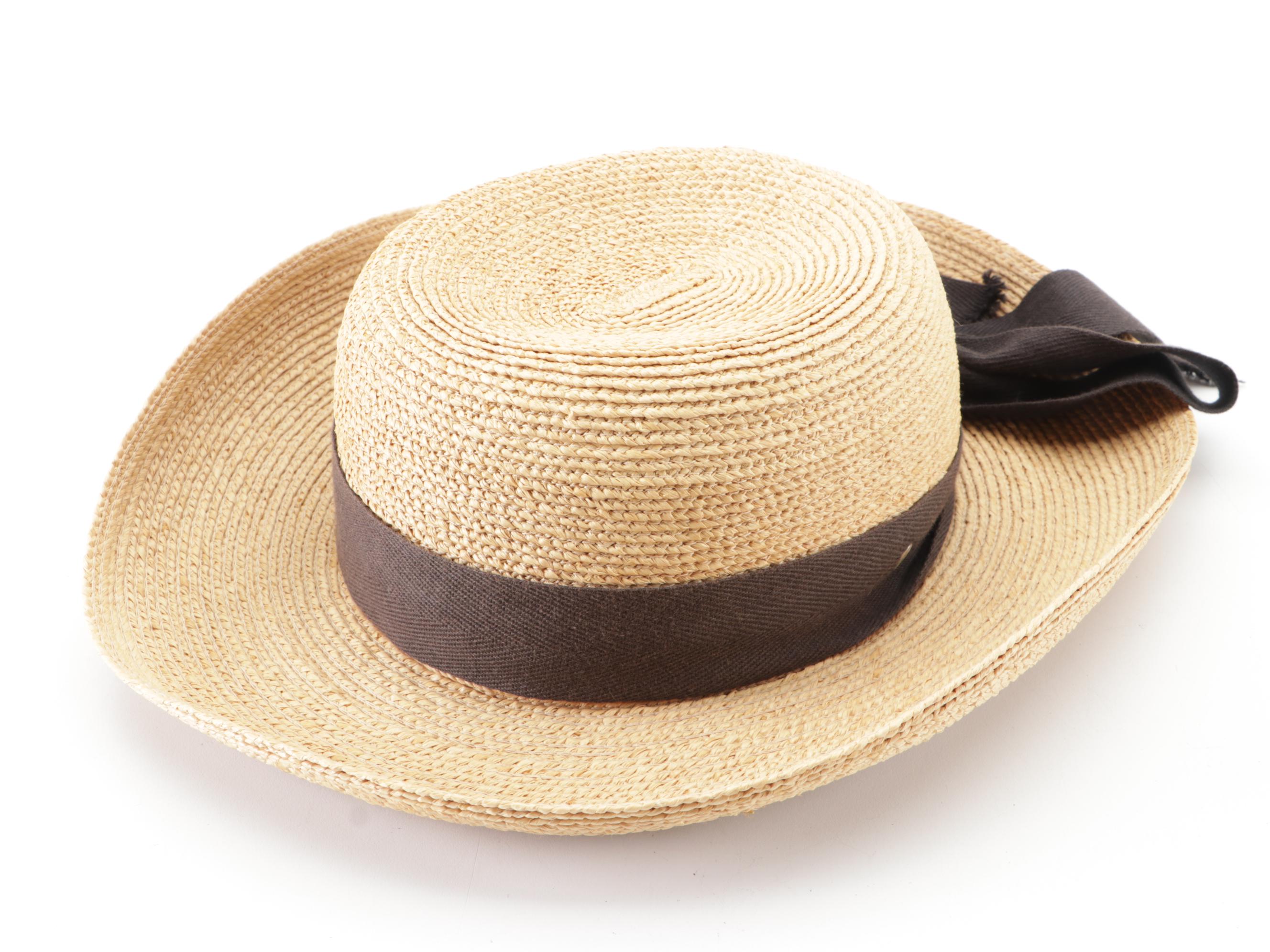 Helen Kaminski Raffia Boater Hat, Chelsea Cambell Breton, and Talbots ...
