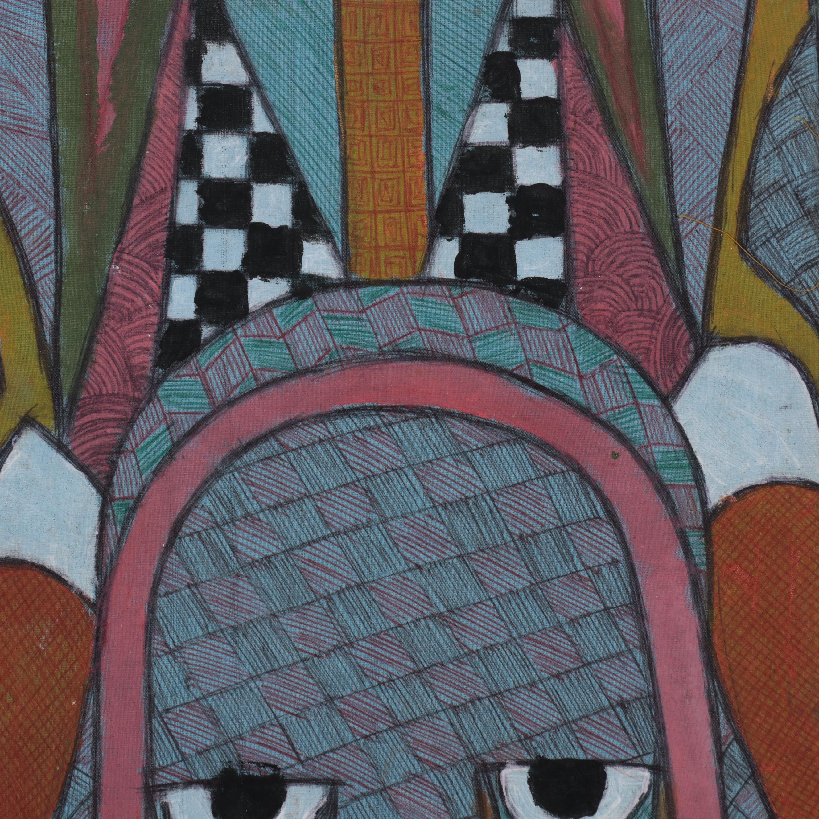 Kayode Buraimoh Mixed Media Painting, 1993 | EBTH