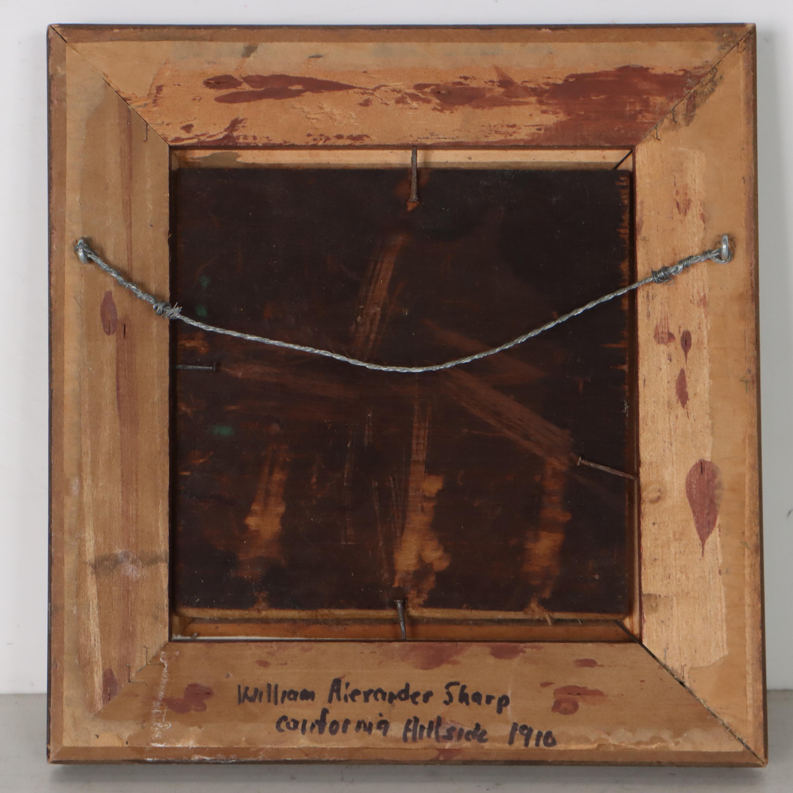 William Alexander Sharp Oil Painting "California Hillside," 1910 | EBTH