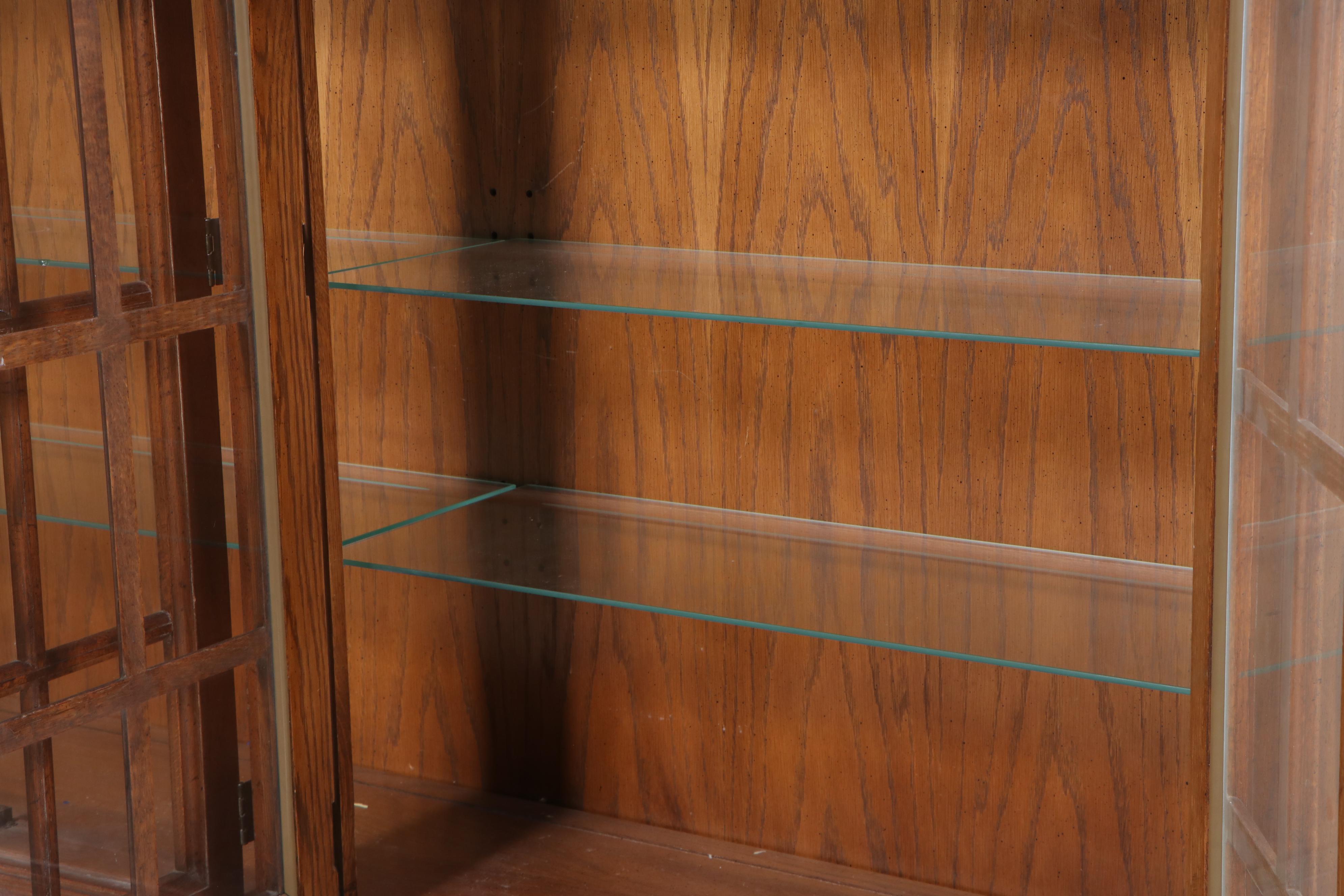 Drexel "Bishopsgate" Pecan Two-Piece Buffet with China Cabinet, 1970s ...