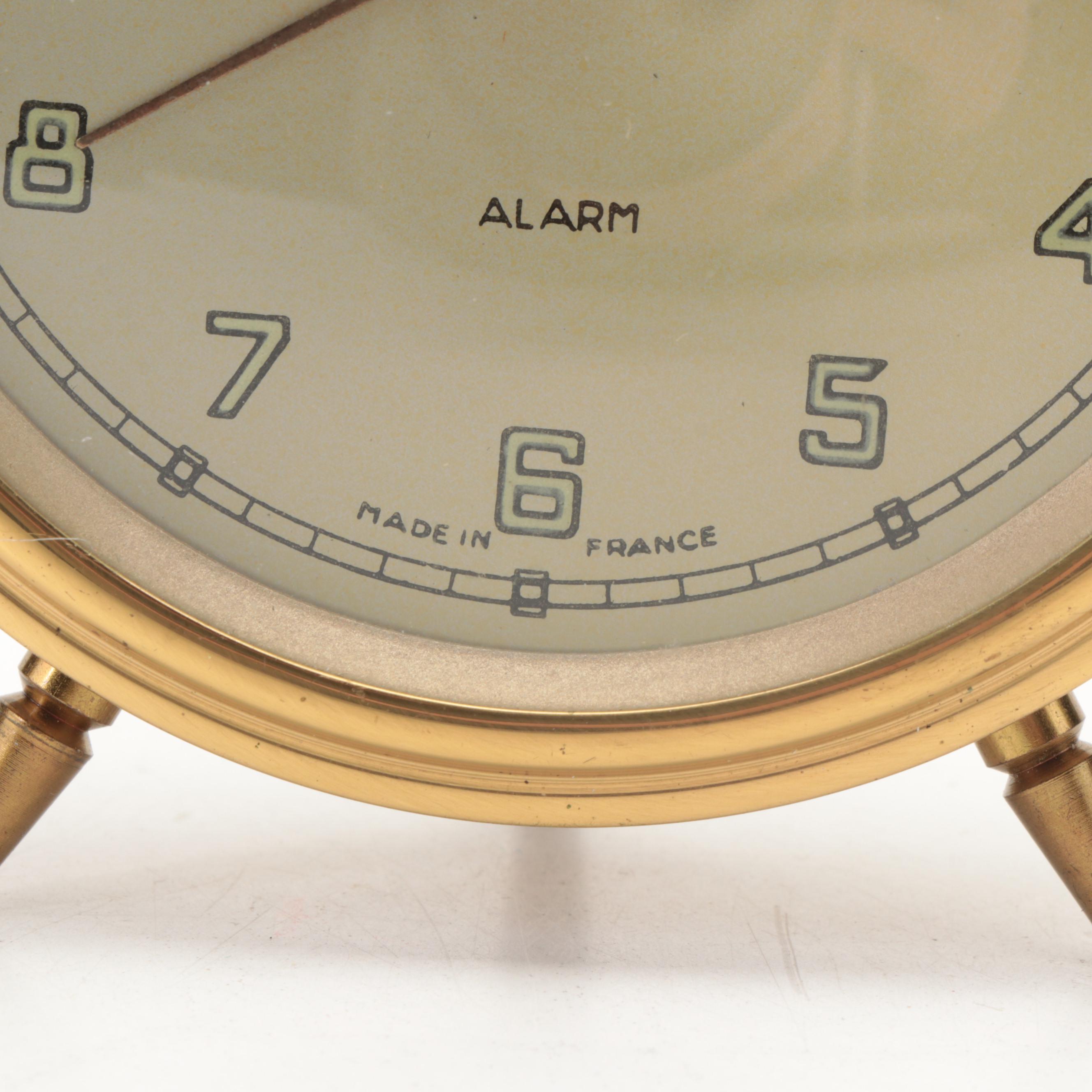 Linden and Kienzle Art Deco Style Brass Alarm Clocks | EBTH