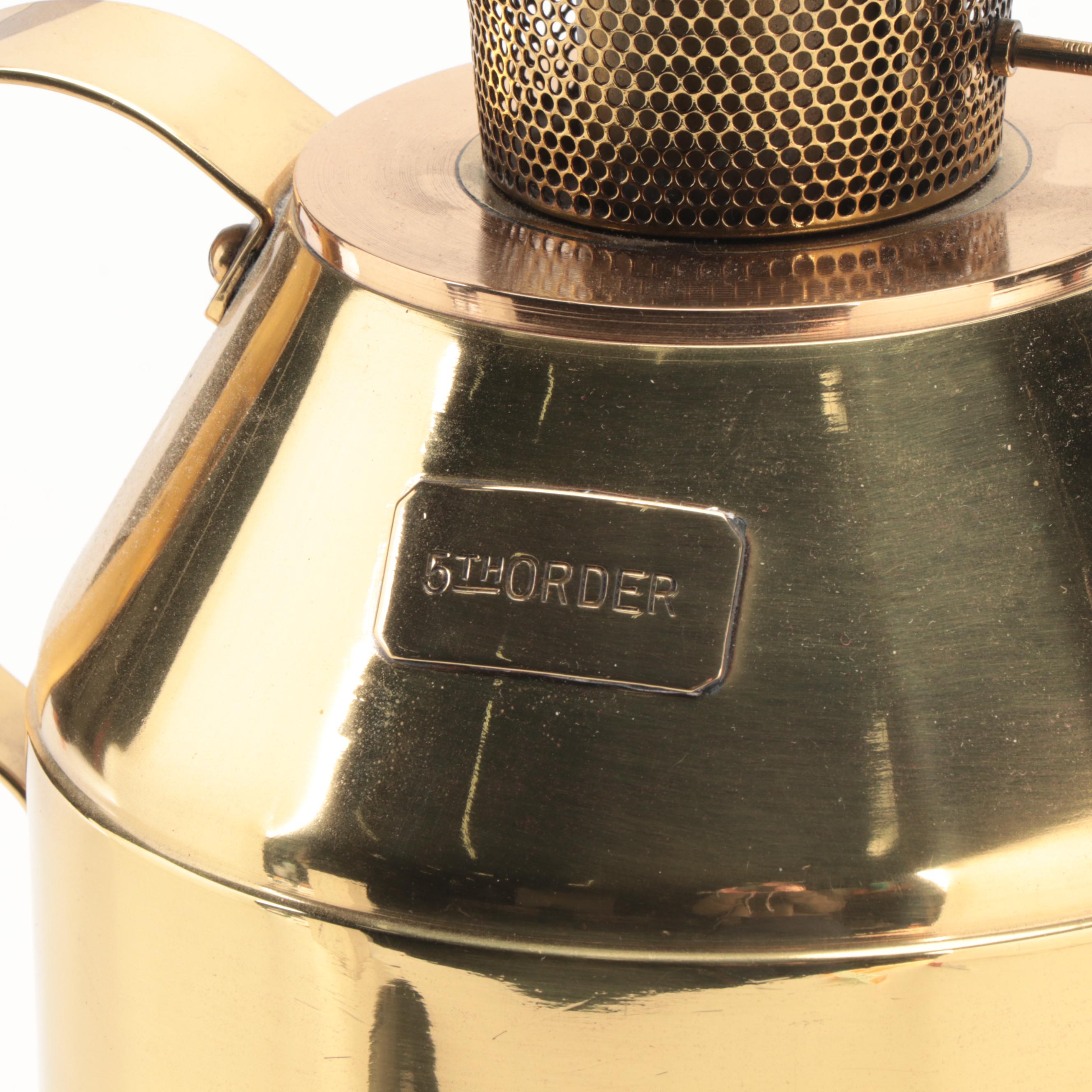 Aladdin Model 12 Lacquered Brass Kerosene Lighthouse Handheld Lamp | EBTH