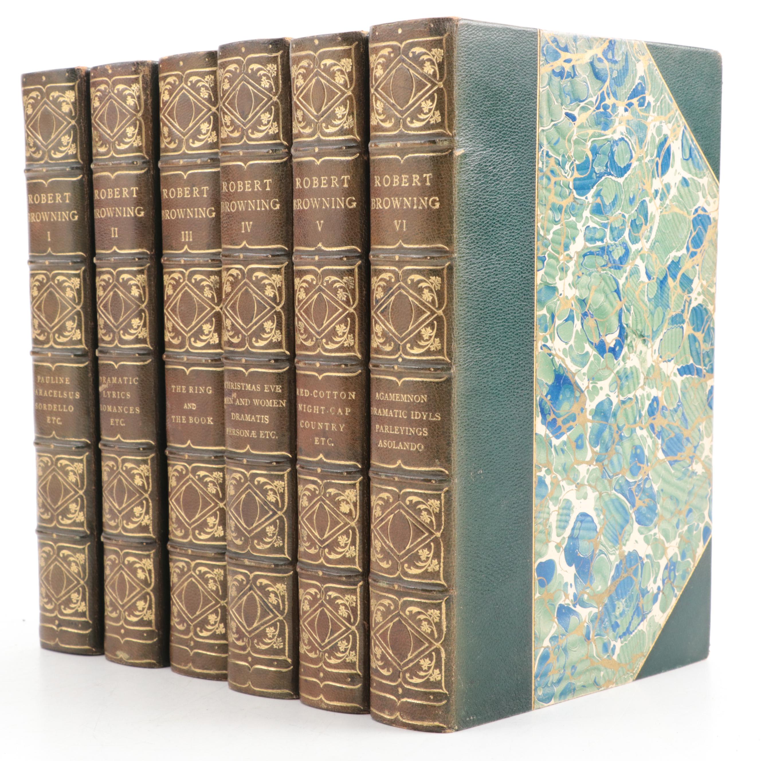 "The Works of Robert Browning" Complete Six-Volume Set with Signed ...