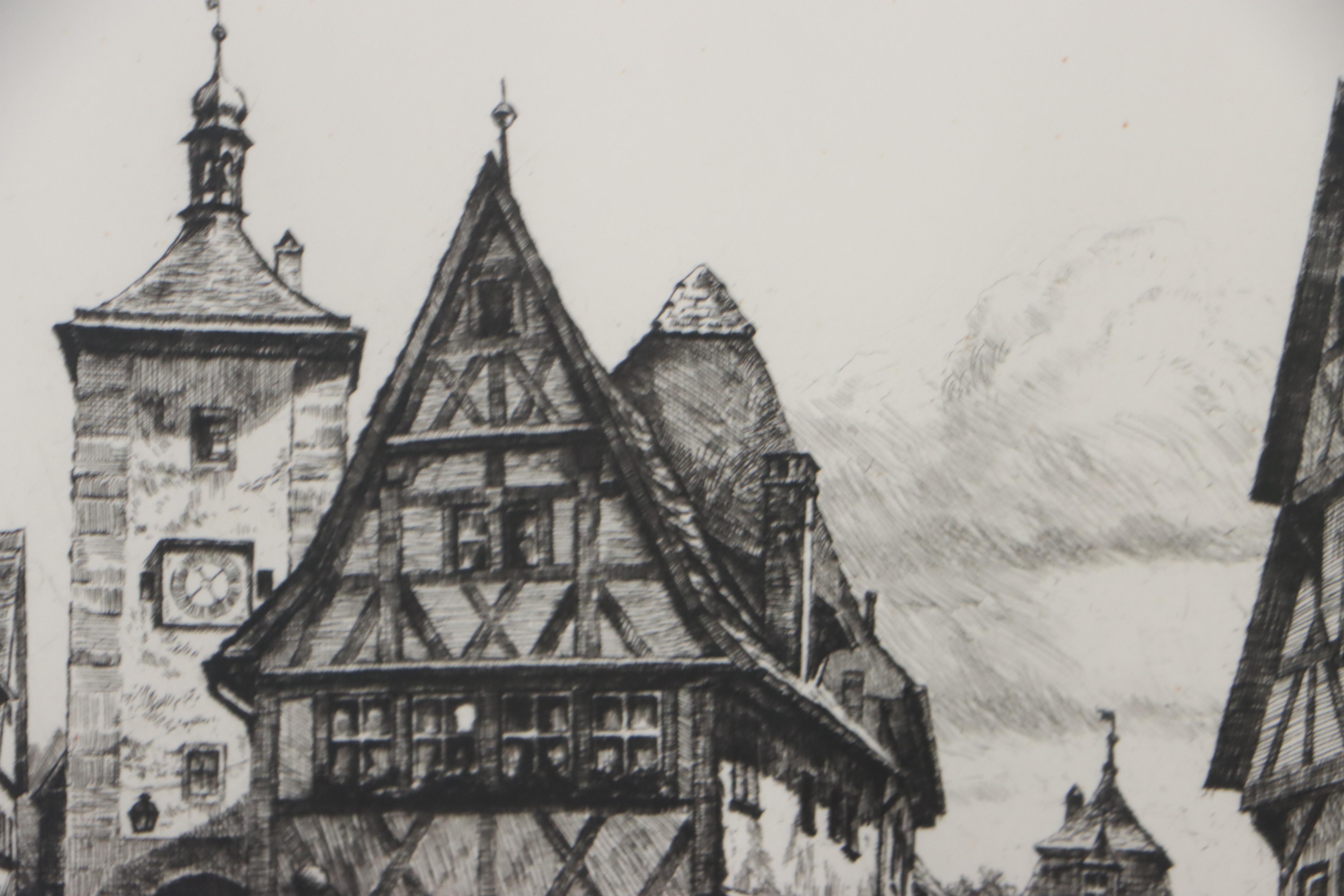 Etchings of German Street Scenes, More | EBTH