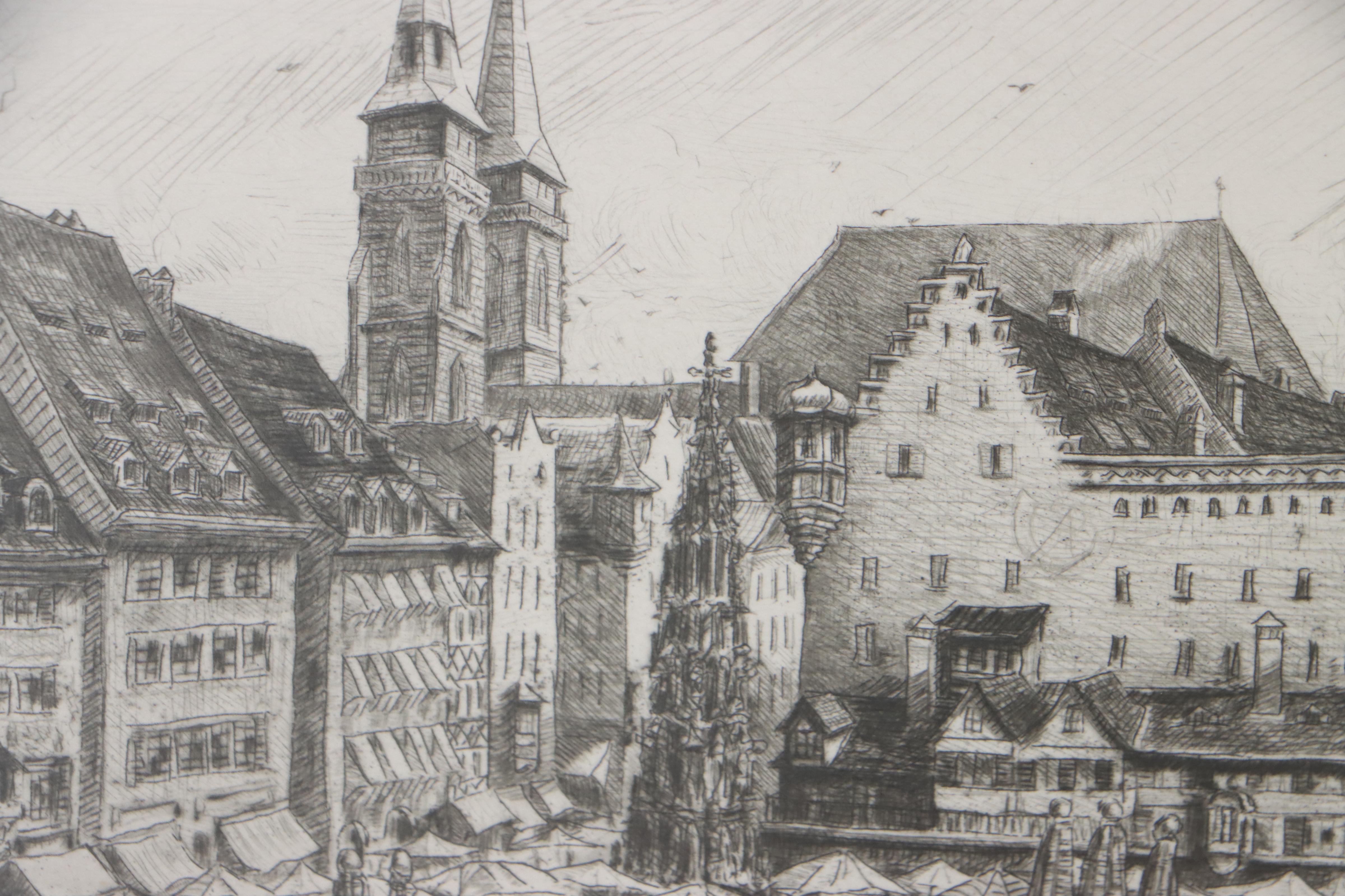 Etchings of German Street Scenes, More | EBTH