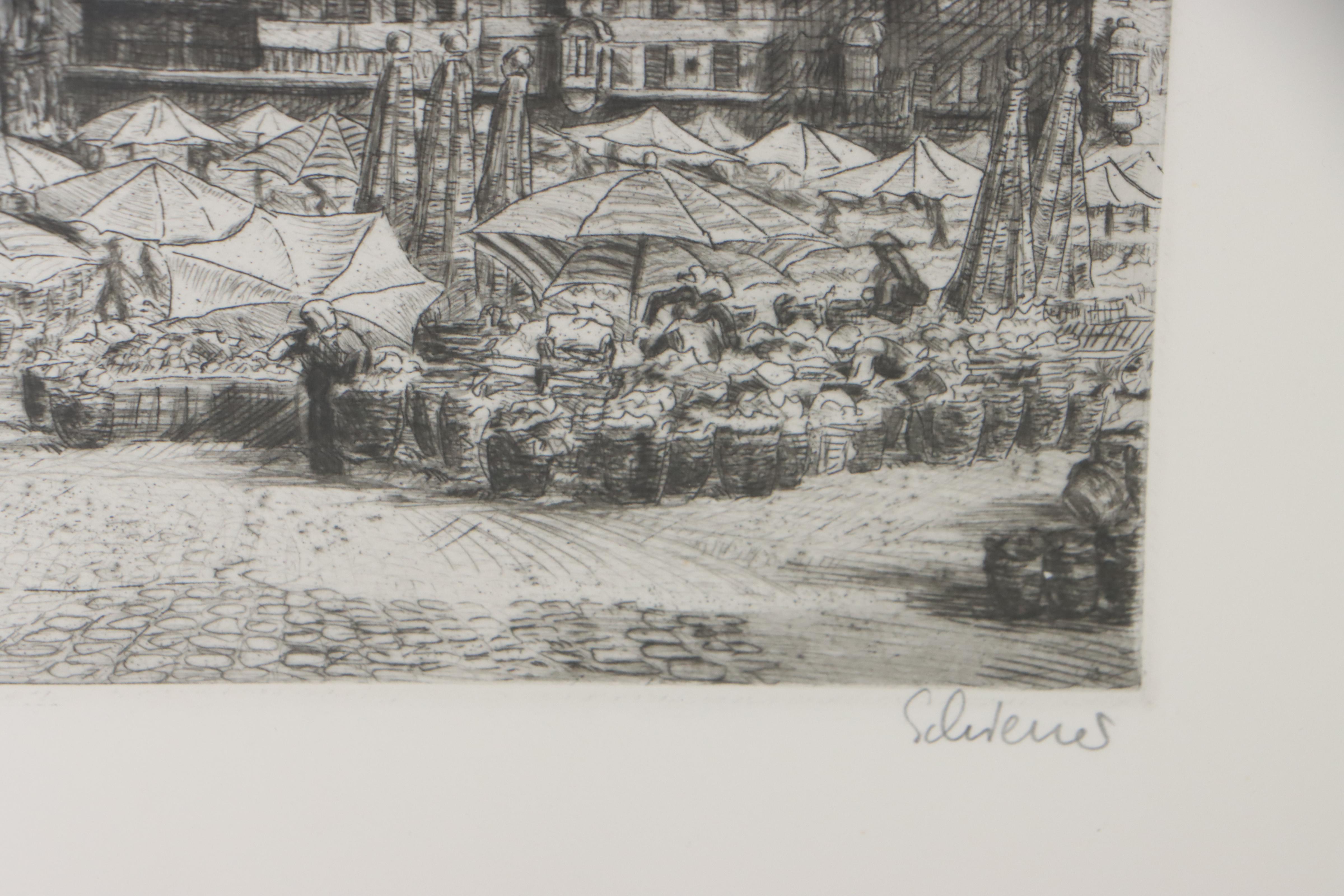 Etchings of German Street Scenes, More | EBTH