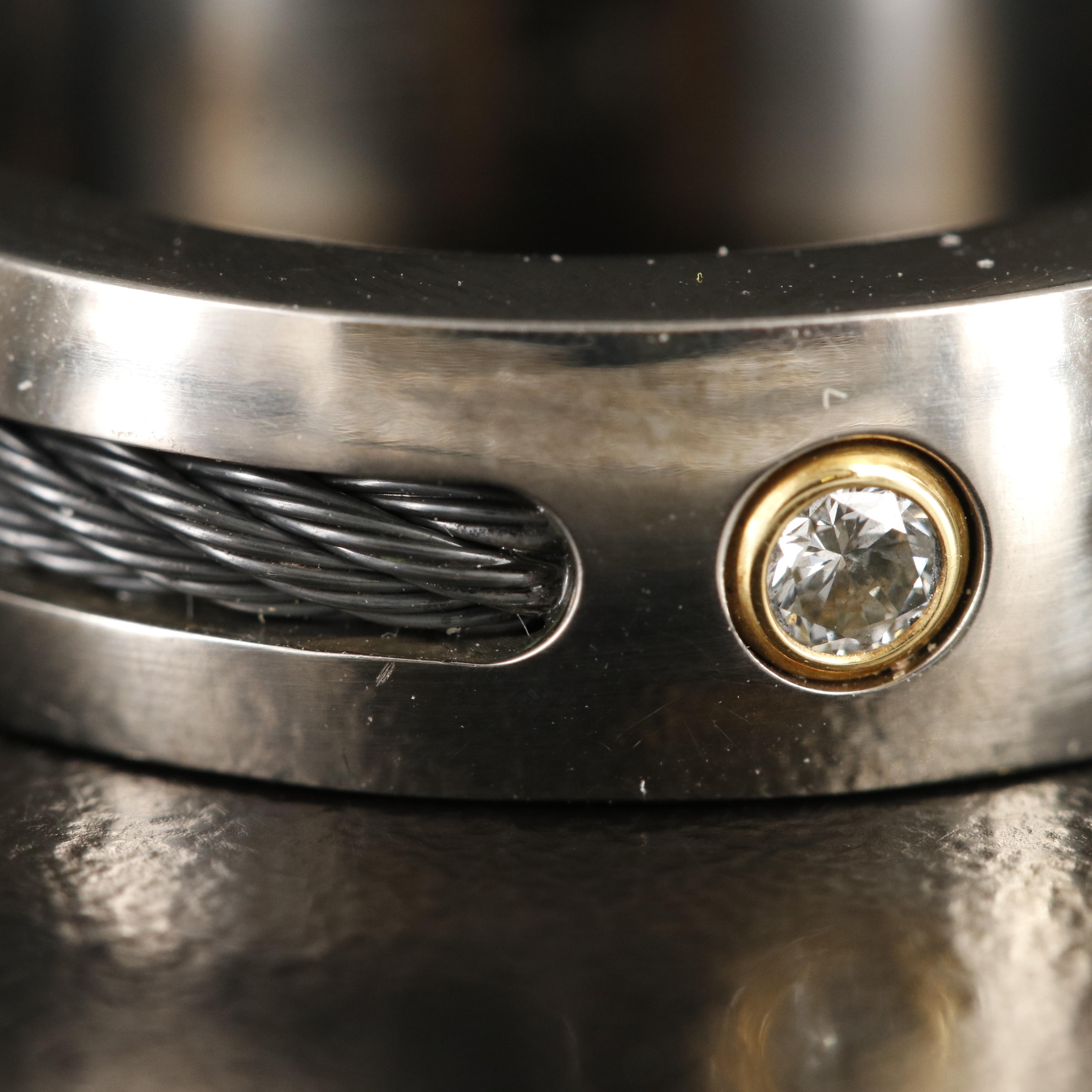 Edward Mirell for STI Spectore Titanium Diamond Band with 18K Accent | EBTH