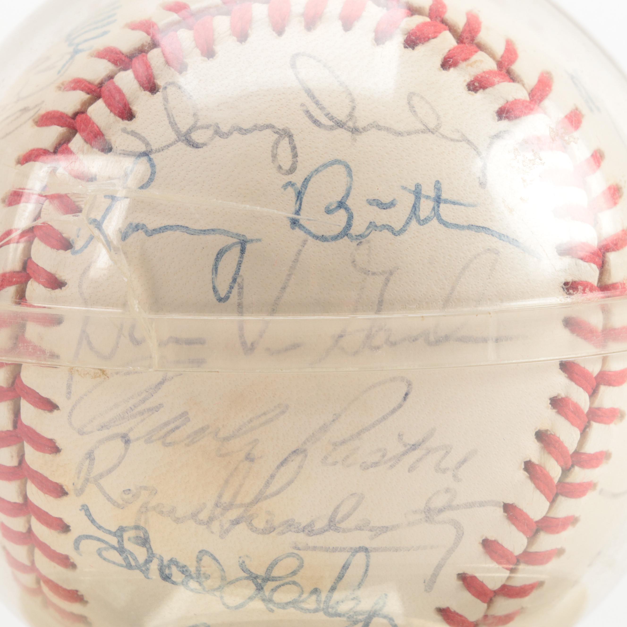 1983 Rawlings Cincinnati Reds Team Signed Baseball With Seaver, Bench ...