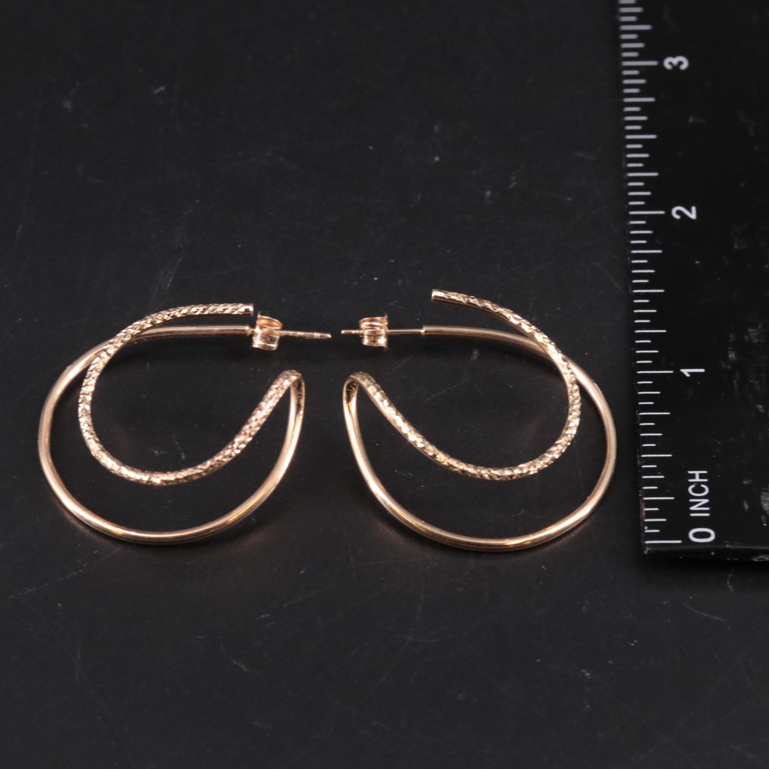 10K Half Hoop Earrings | EBTH