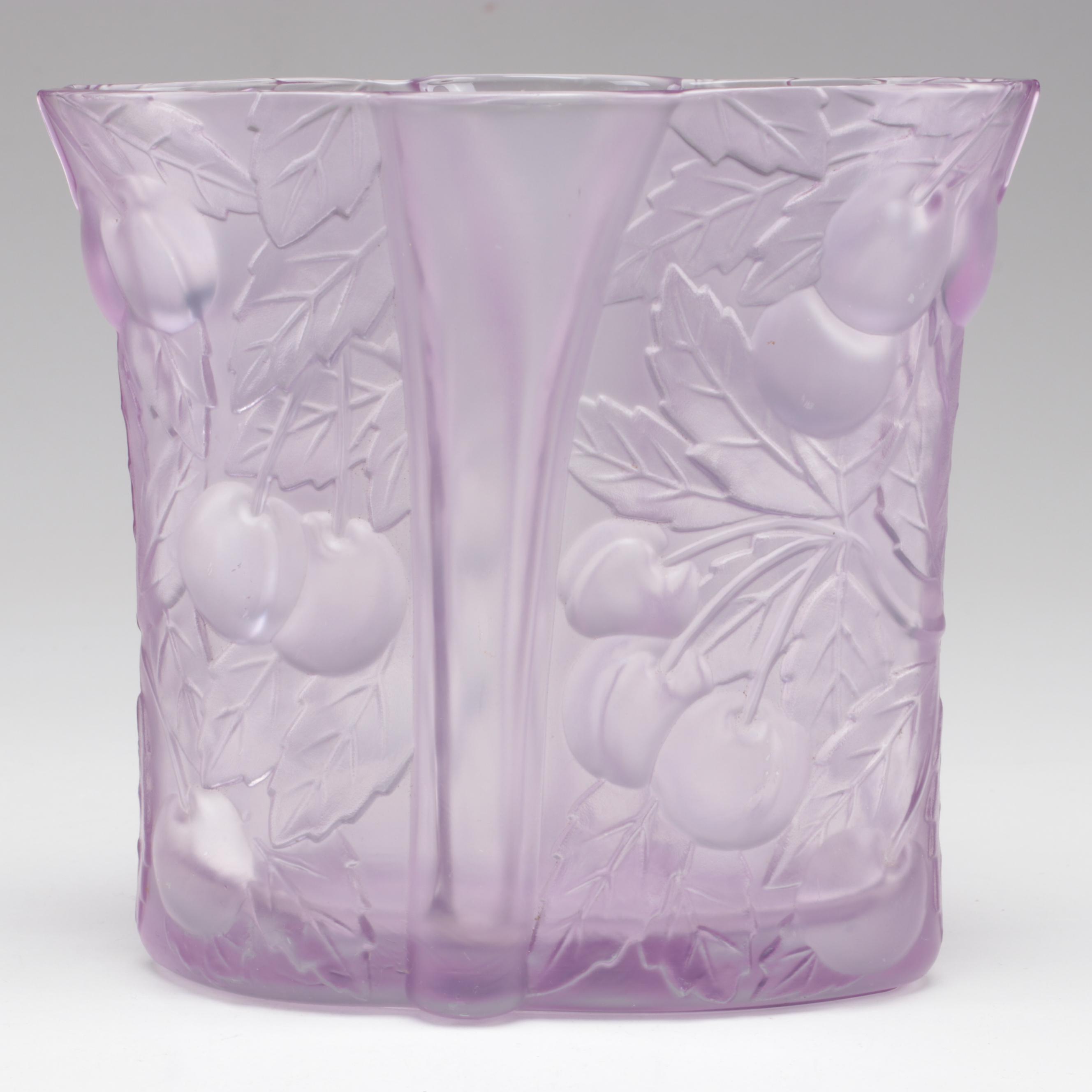 Barolac Cherry Opalescent Art Glass Vase, Early to Mid-20th Century | EBTH