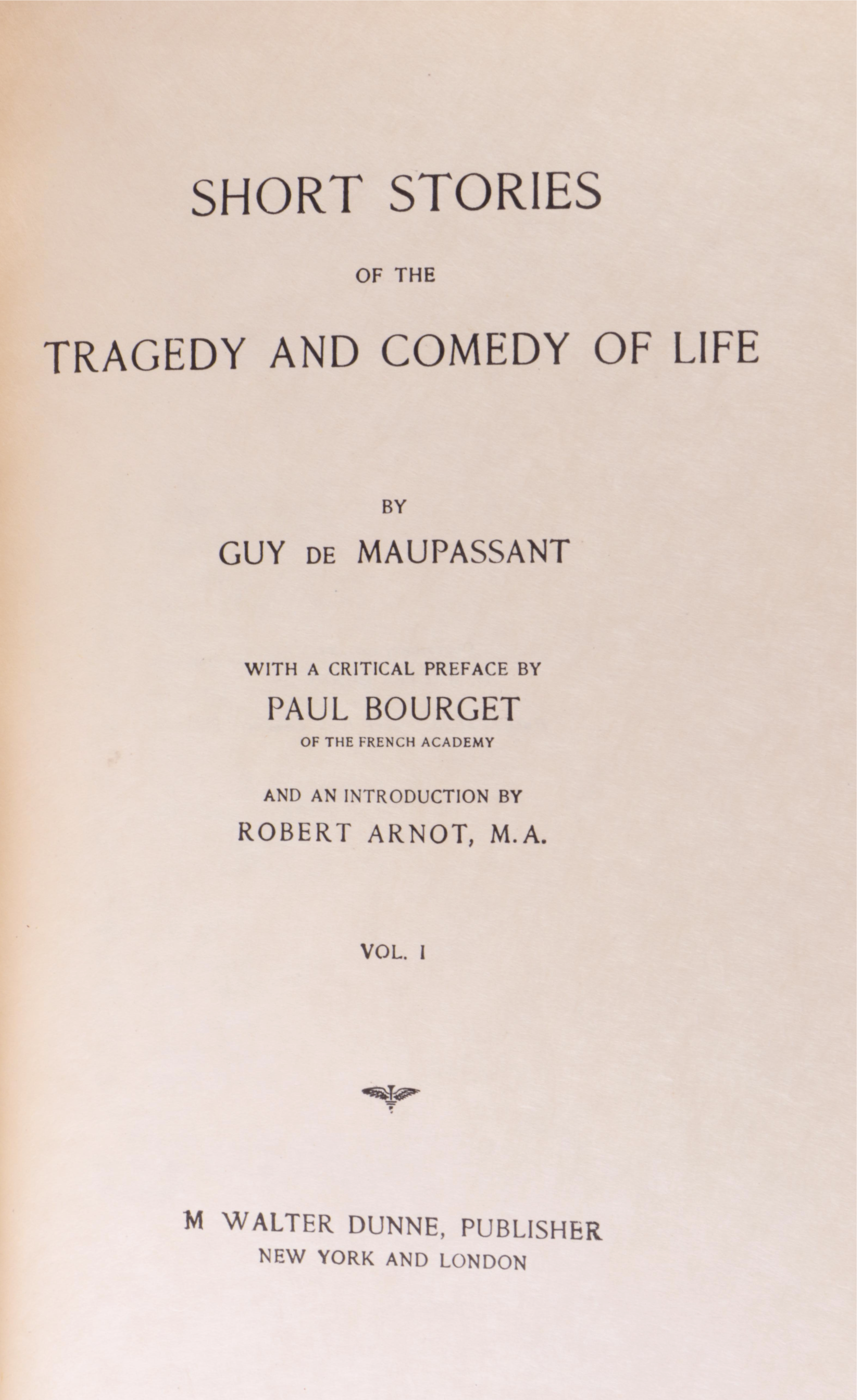 Illustrated "Short Stories" Complete Set by Guy de Maupassant with ...