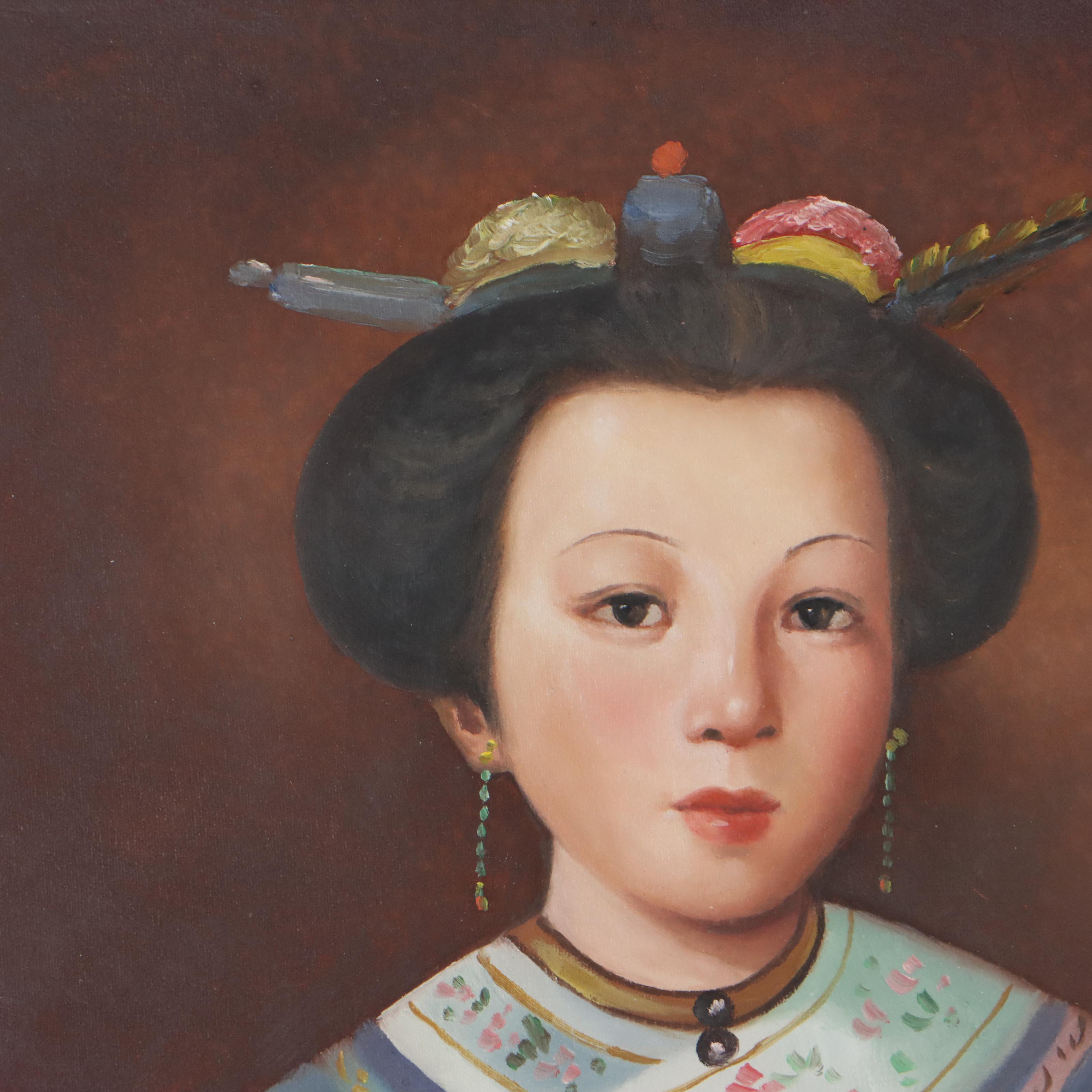 Oil Painting After Lang Shining "The Fragrant Concubine," Circa 2000 | EBTH