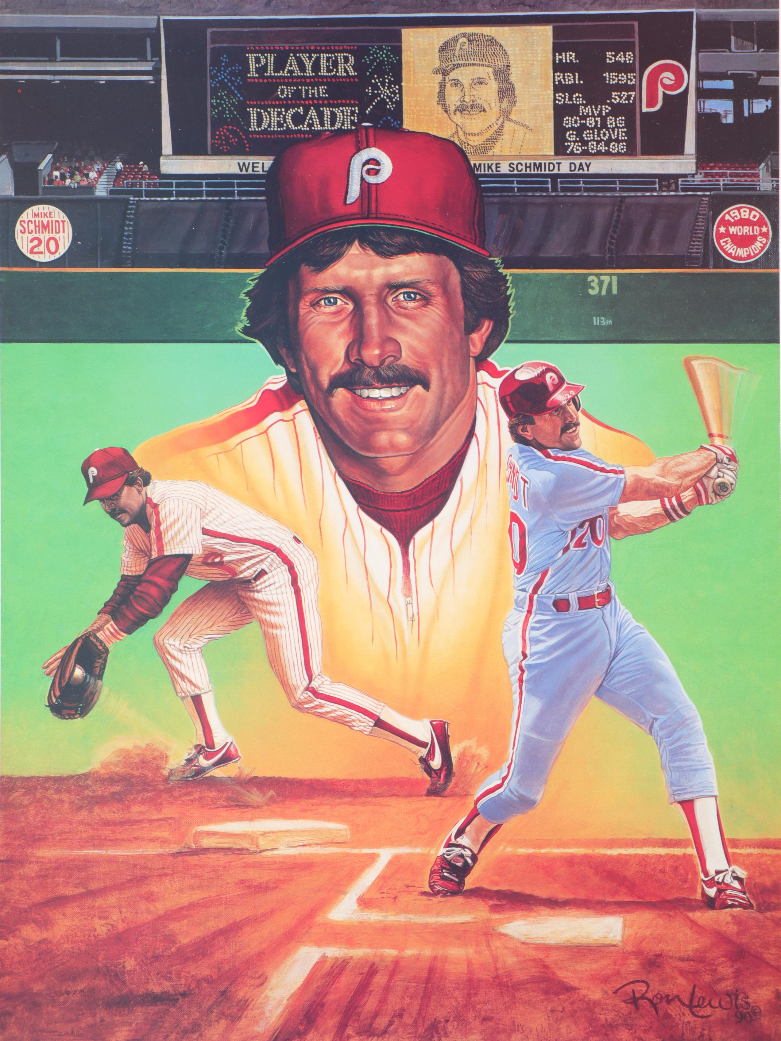 Philadelphia Phillies Mike Schmidt Signed Limited Edition Print | EBTH