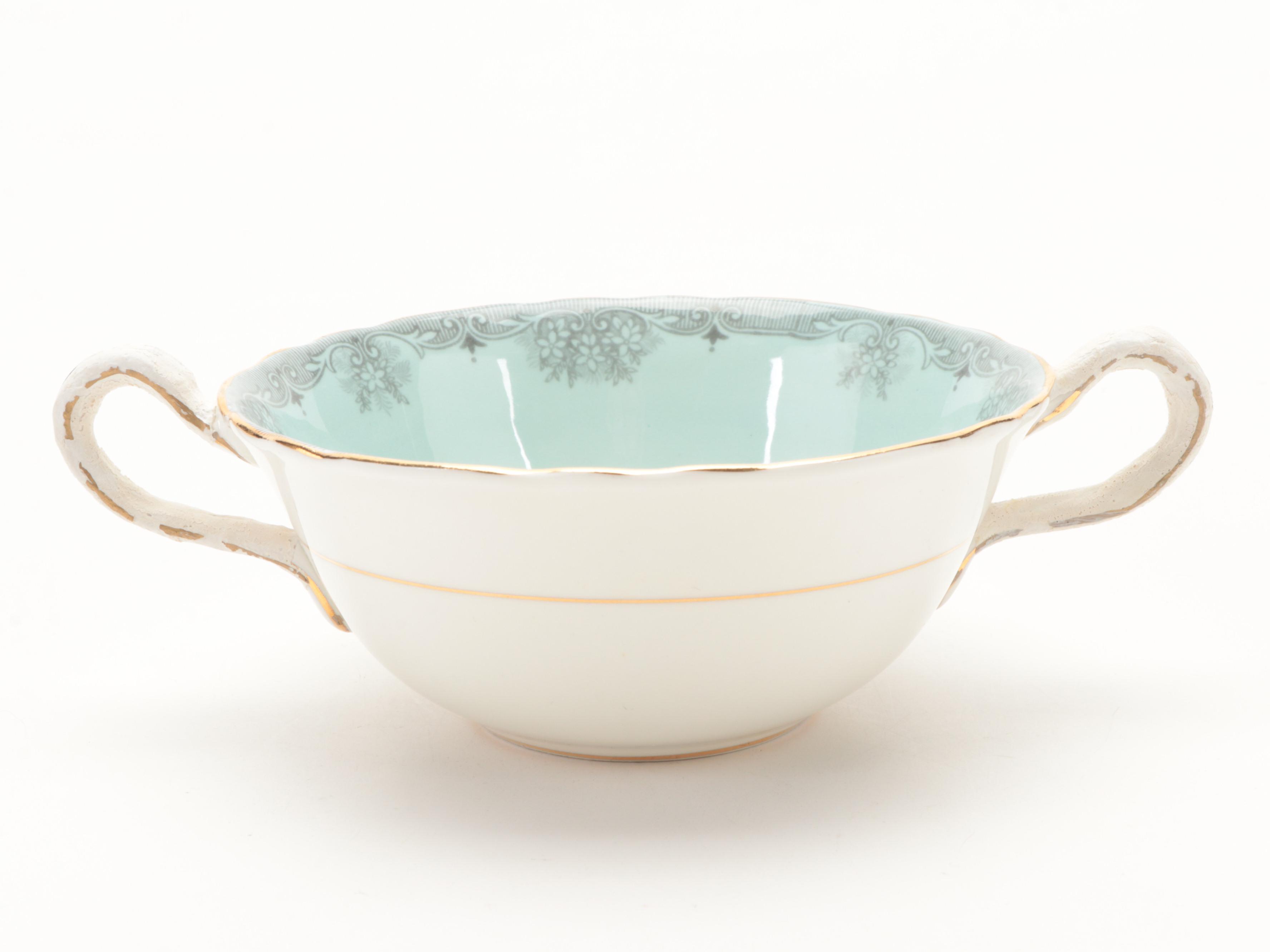 Aynsley English Bone China "Queen's Garden" Dinnerware, Mid-20th ...