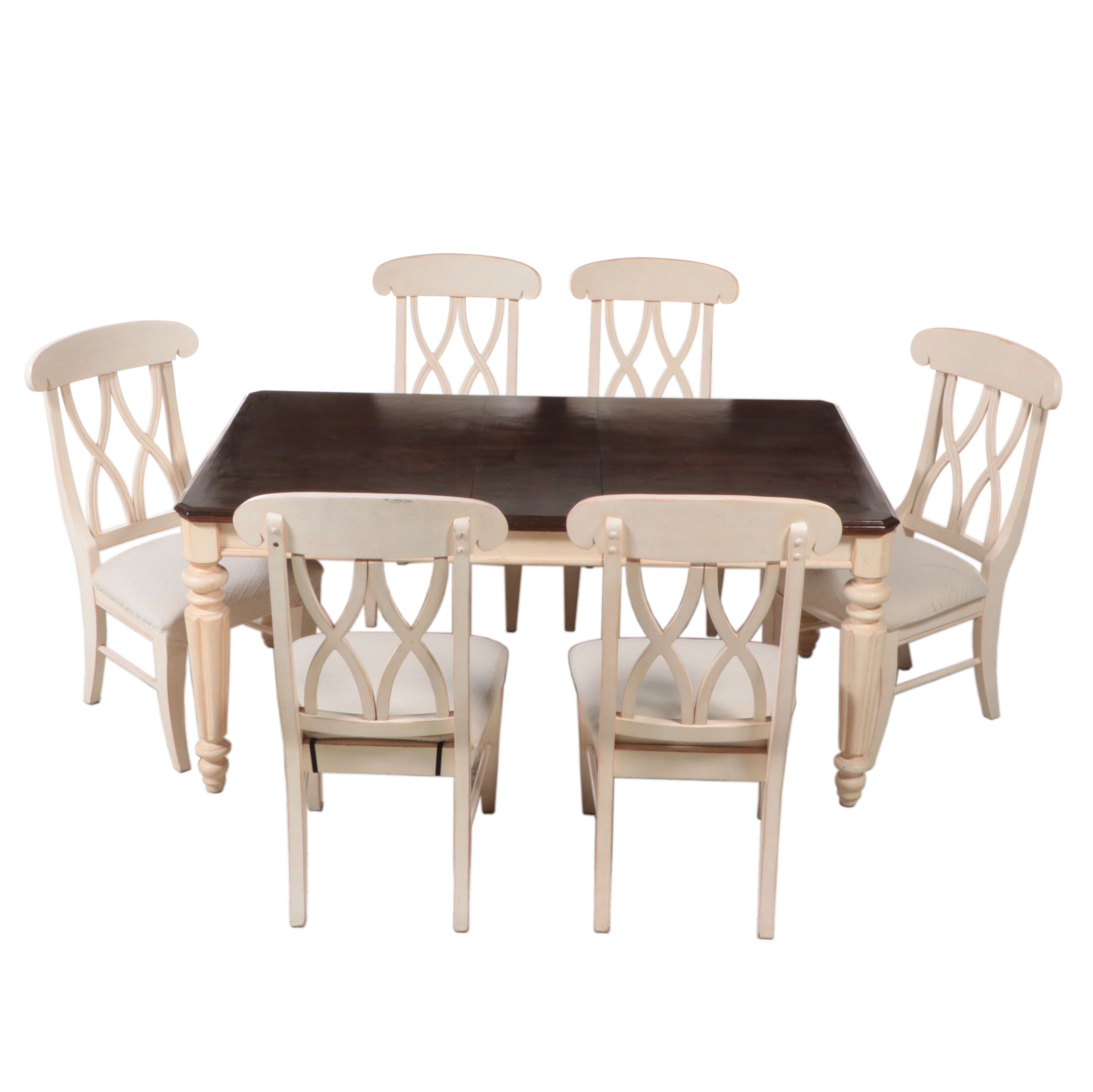Markor International Classical Style Parcel-Painted and Pine Top Dining ...