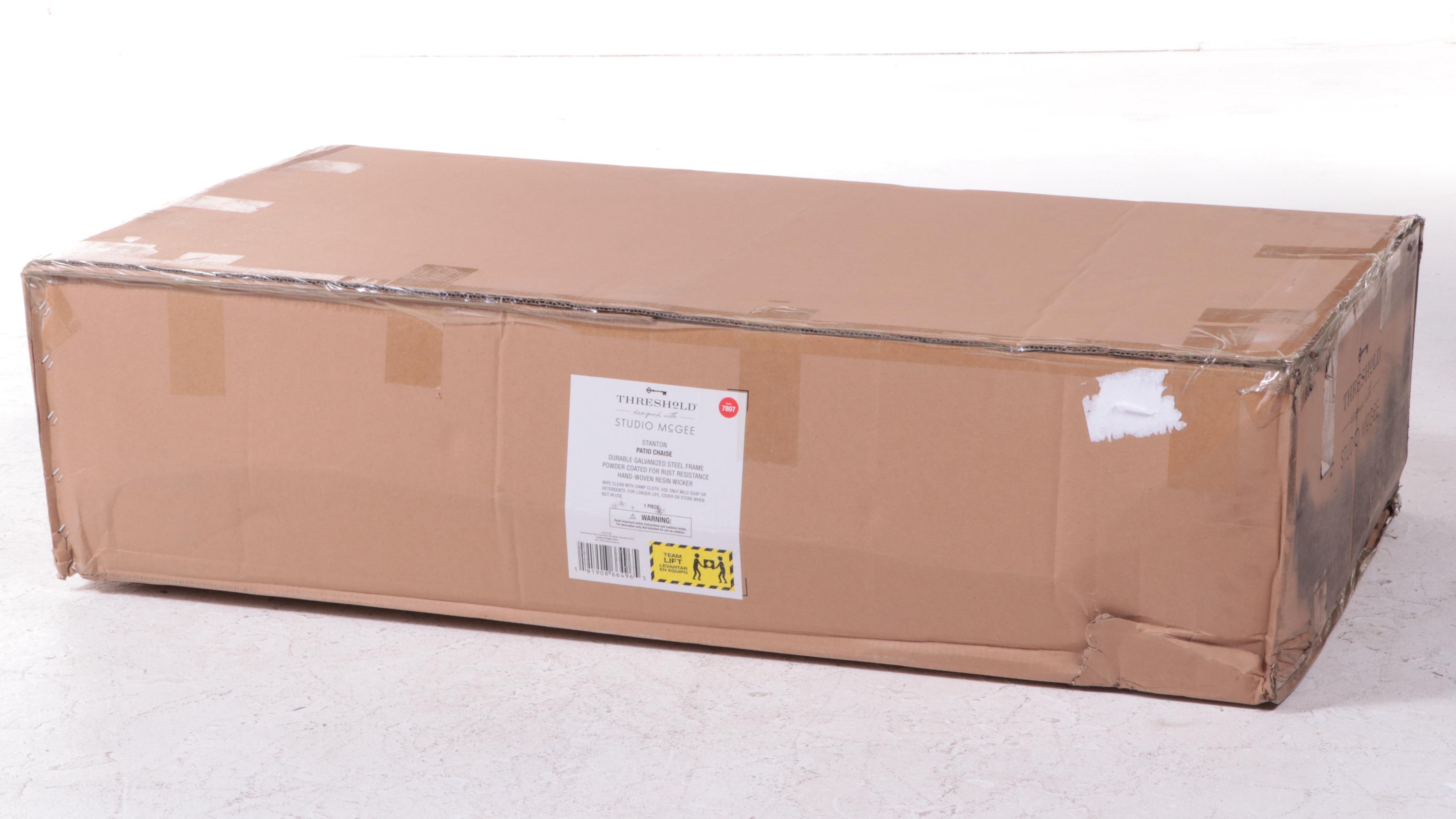 Threshold with Studio McGee Stanton Resin Wicker Patio Chaise Lounge | EBTH