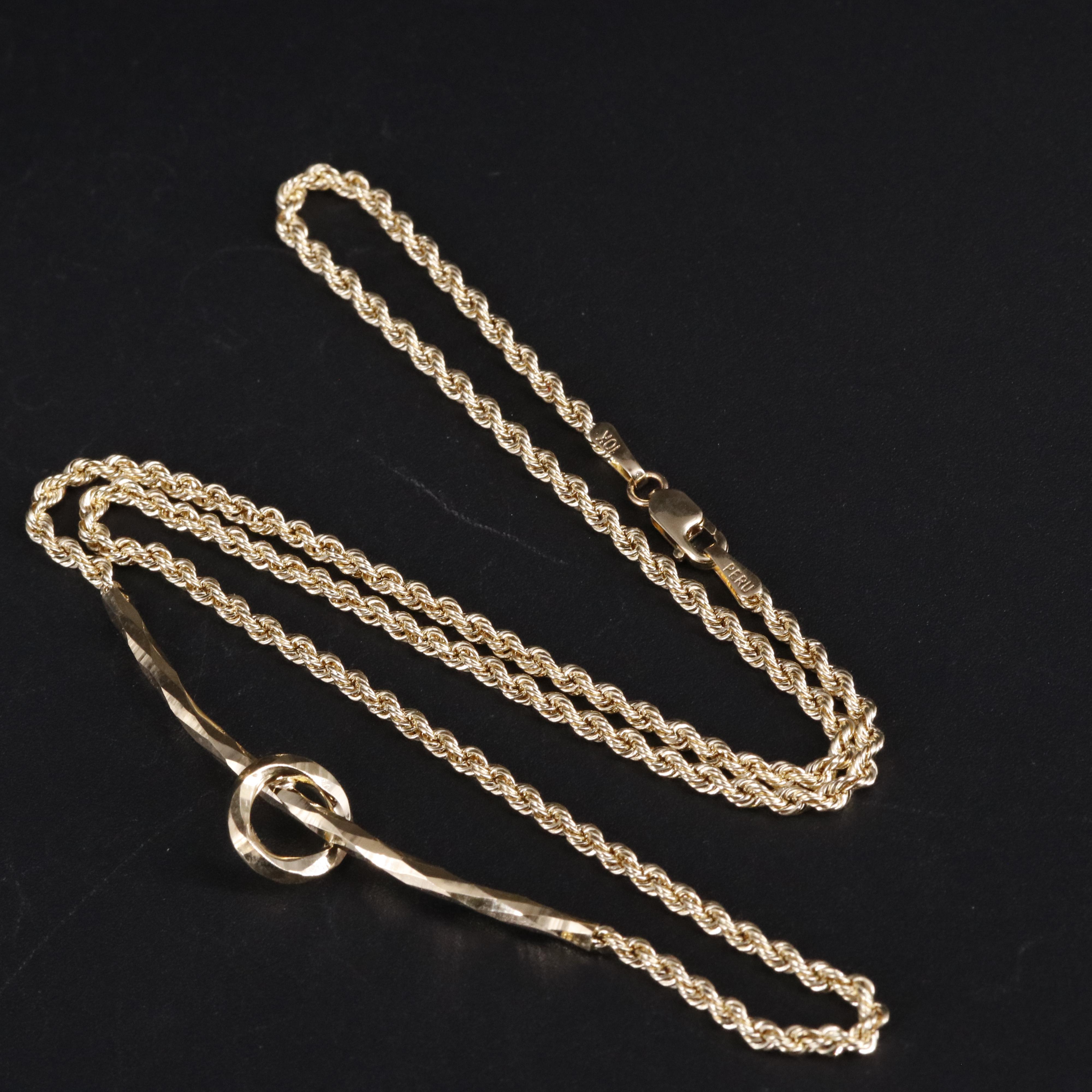 10K French Rope Chain Necklace | EBTH