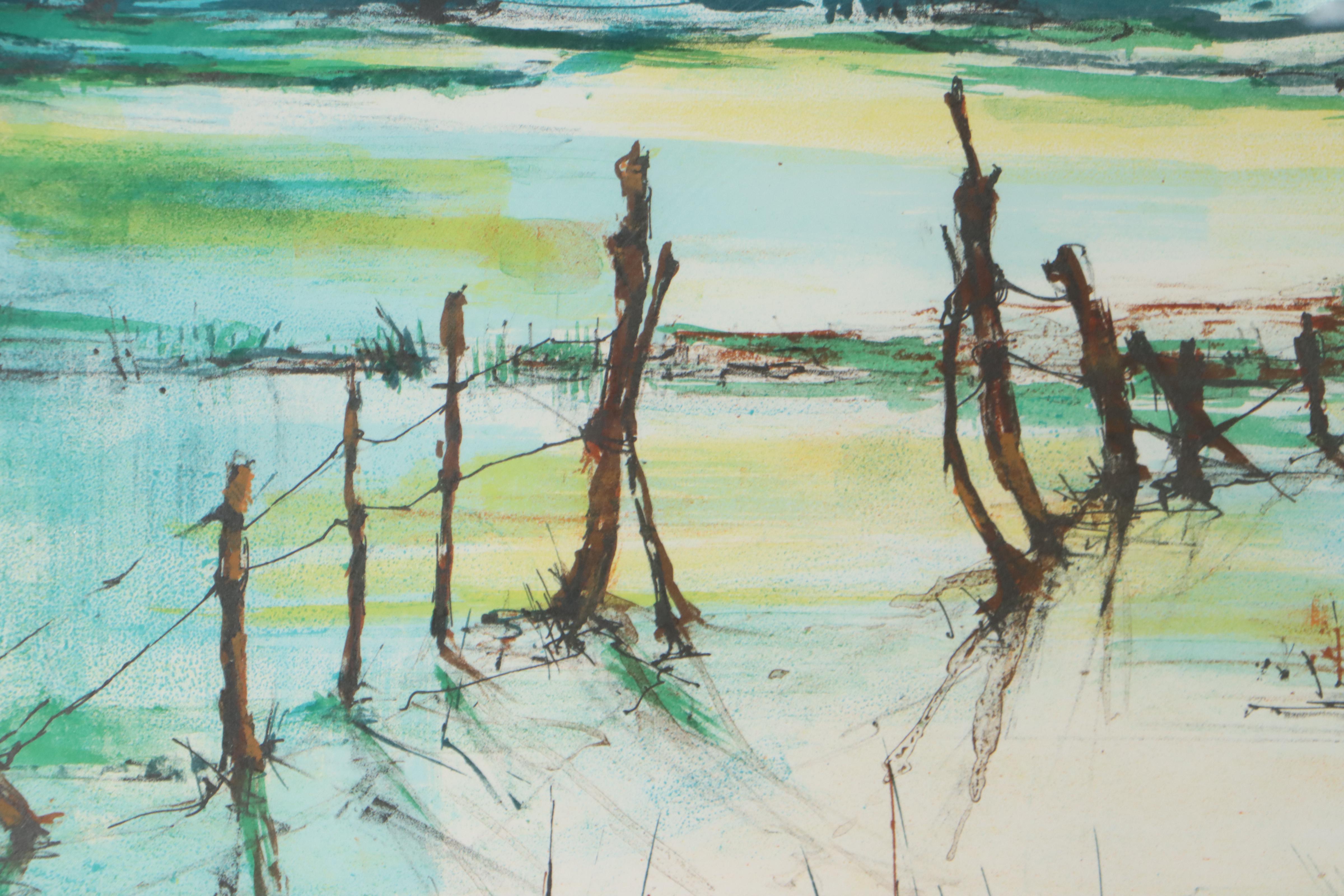 Pierre Letellier Landscape Lithograph | EBTH