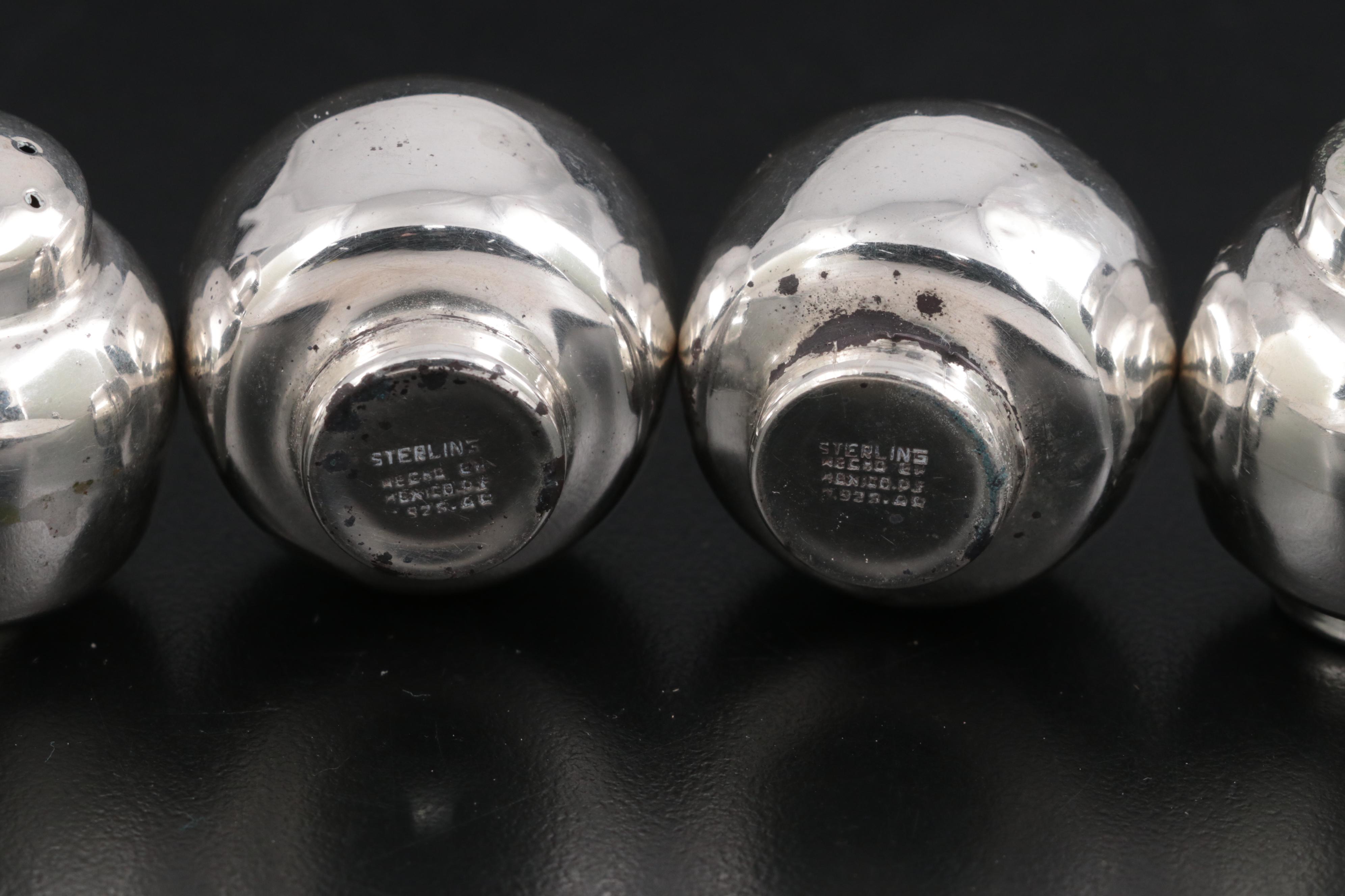 A. G. Schultz & Co. Sterling Master Salt Cellar with Sterling Shakers ...