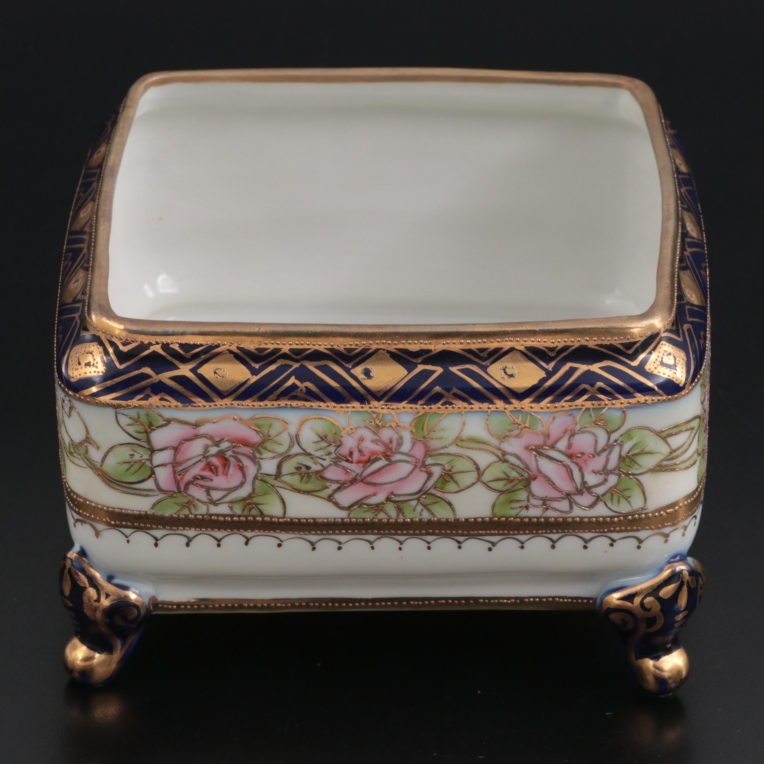 Royal Worcester and English Gaudy Welsh Pitchers with Morimura Bros Box ...