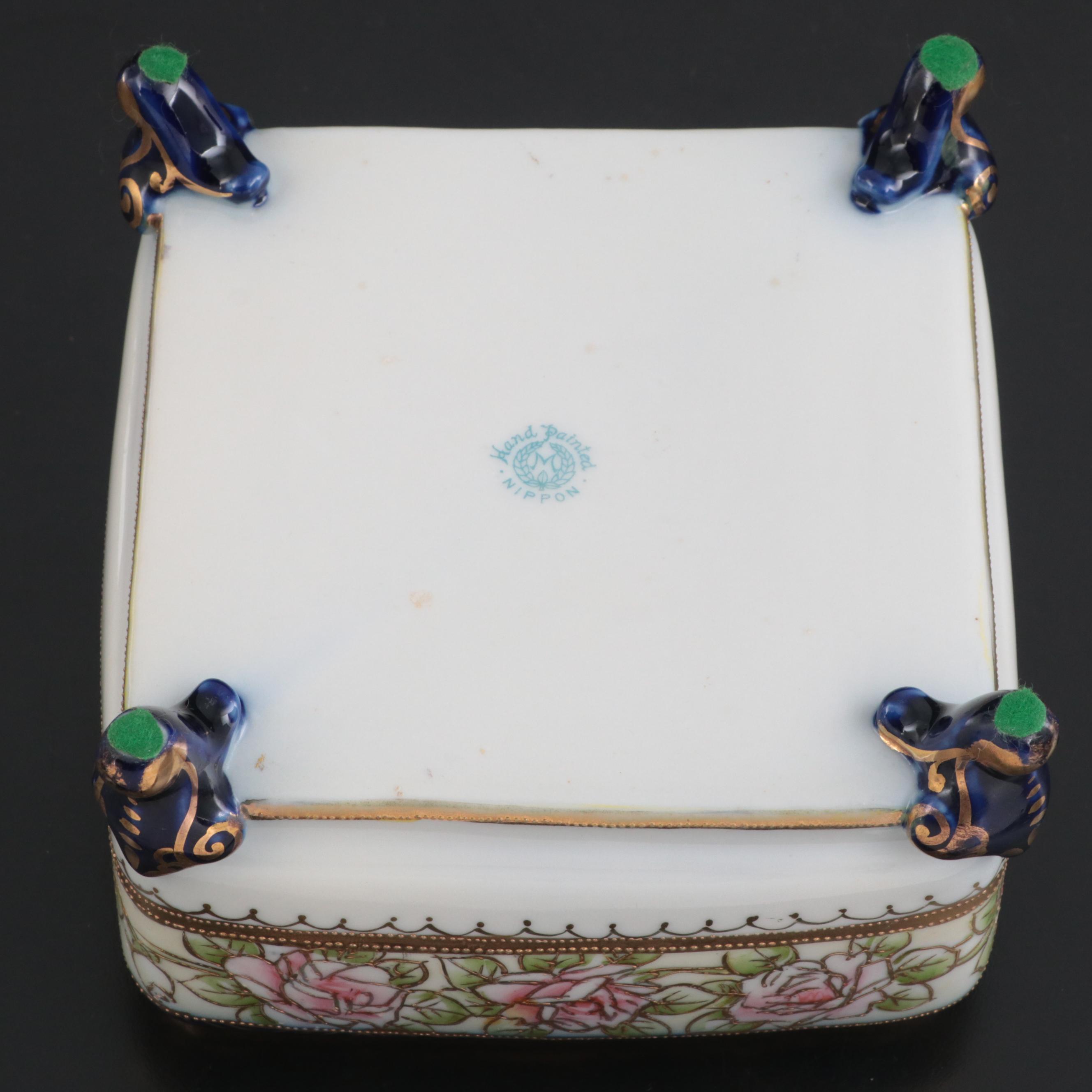 Royal Worcester and English Gaudy Welsh Pitchers with Morimura Bros Box ...