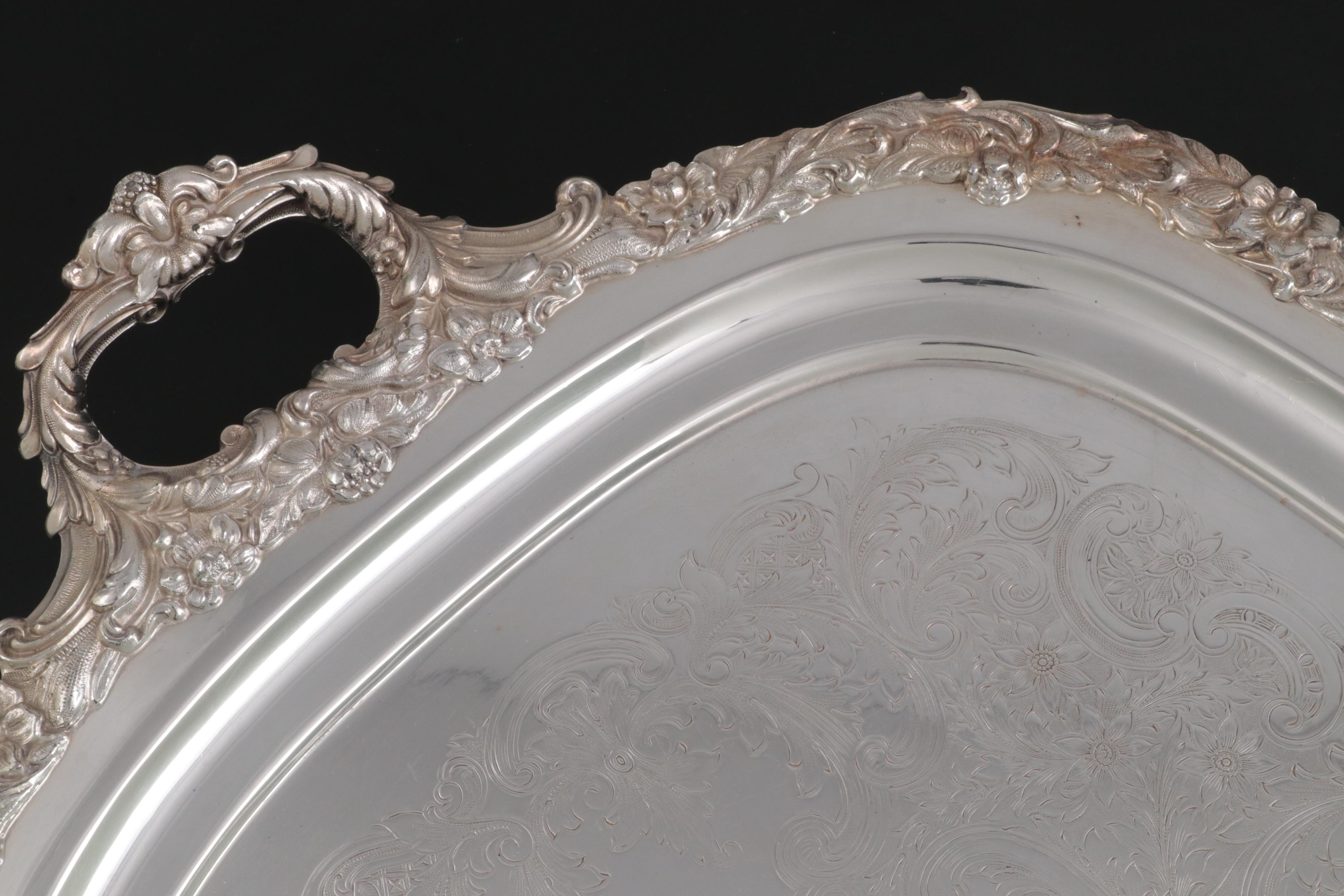 Georgette Davis Challenge Trophy Silver Plate Pedestal Tray | EBTH