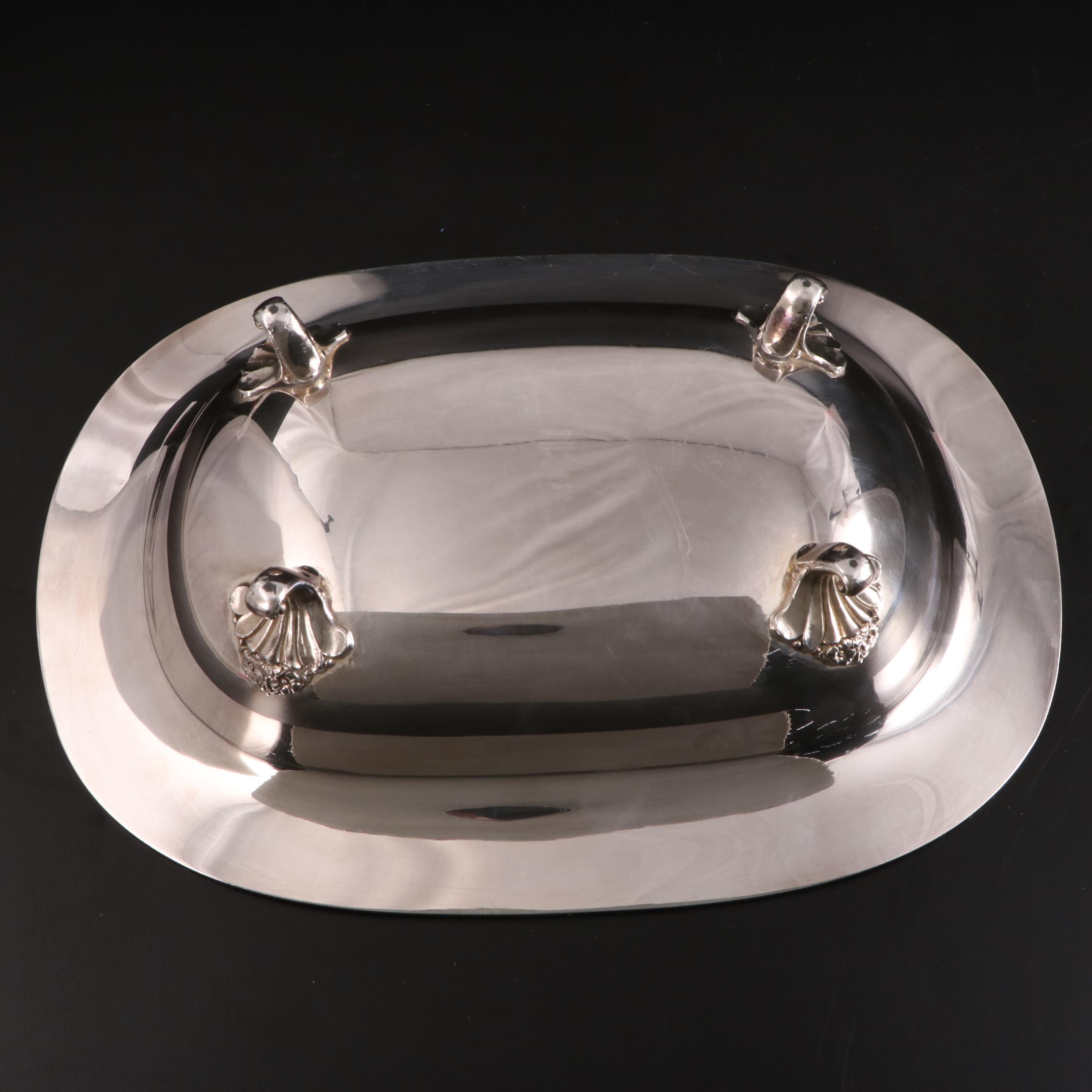 American Silver Plate Horse Show Trophy Trays and Pedestal Bowl, Mid ...