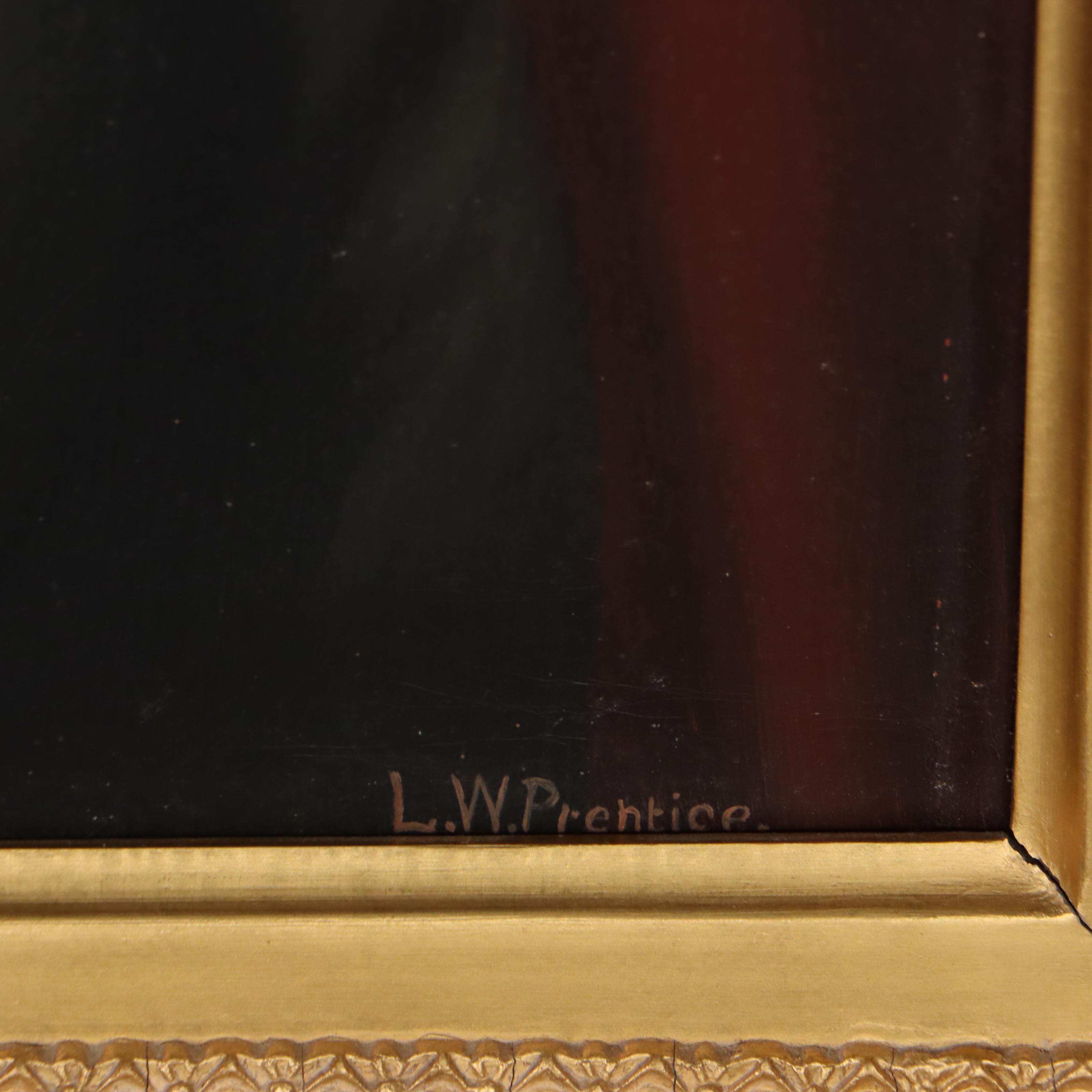 Levi Wells Prentice Portrait Oil Painting With Photograph, 1920 | EBTH