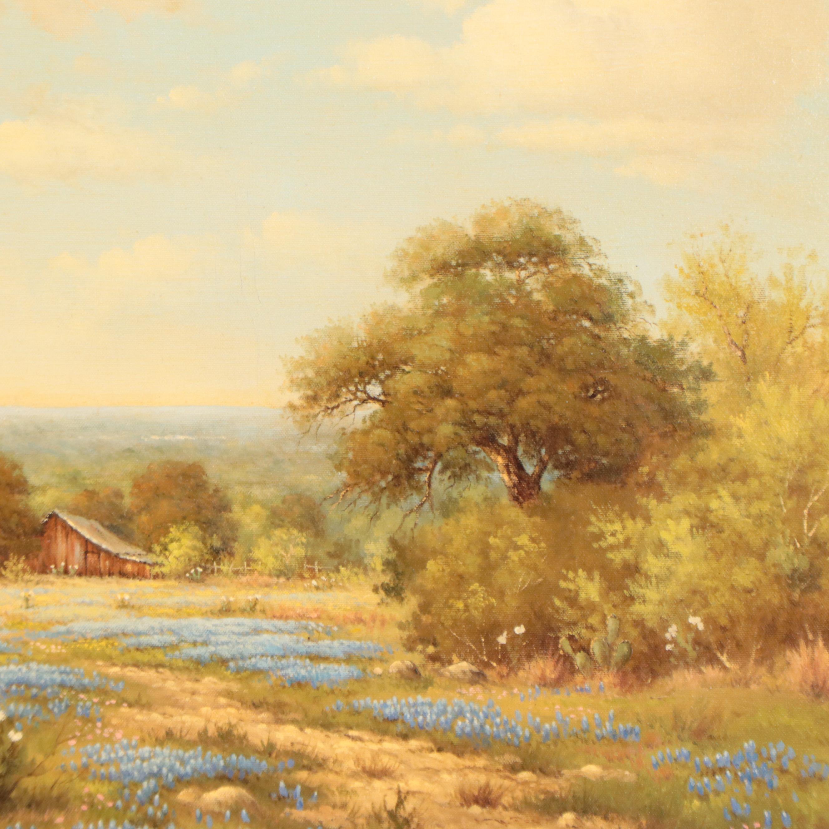 Charlotte Claire Payne Landscape Oil Painting, Late 20th Century | EBTH