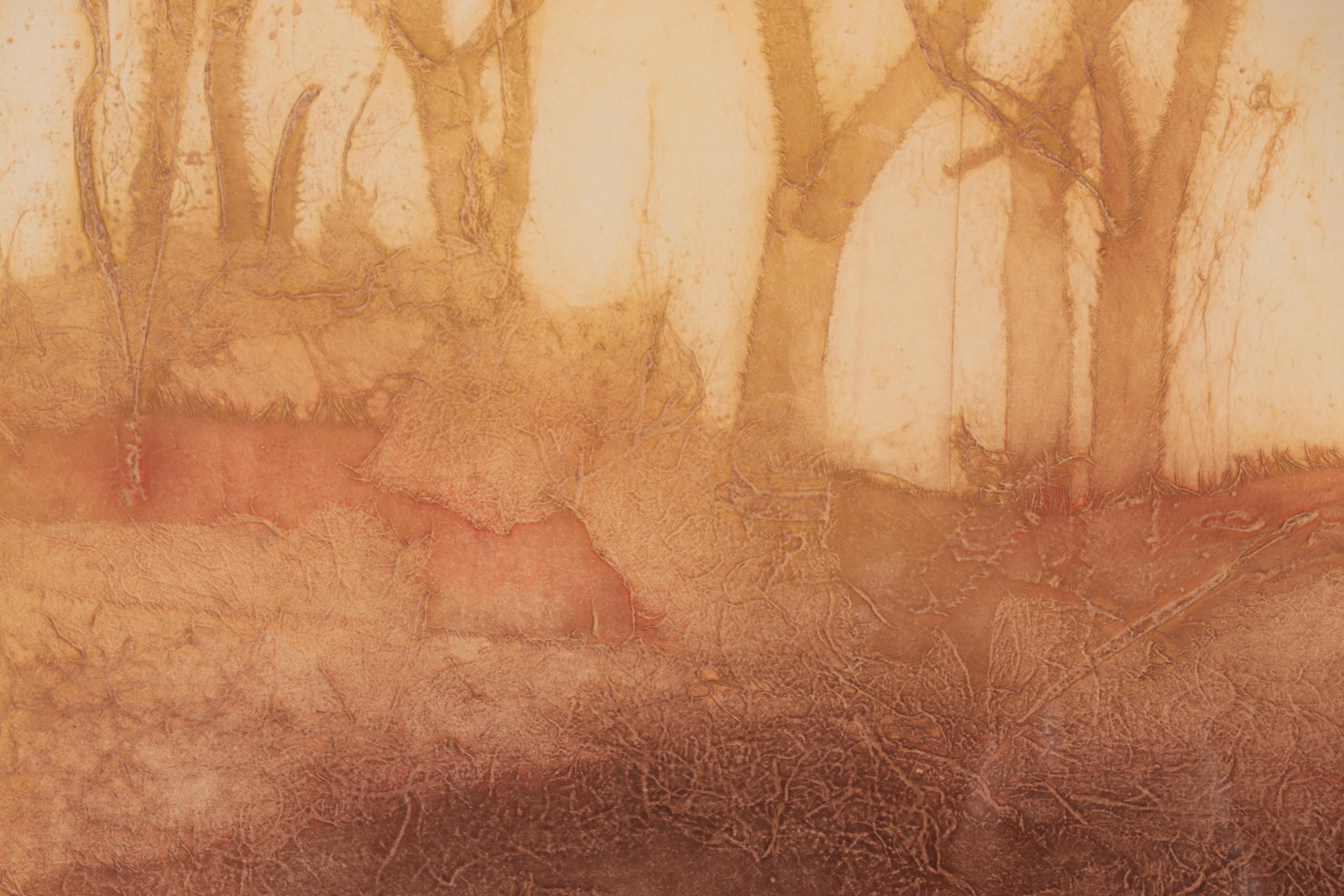 Ruth Rodman Etching With Aquatint "Reflection V - Autumn," Late 20th ...