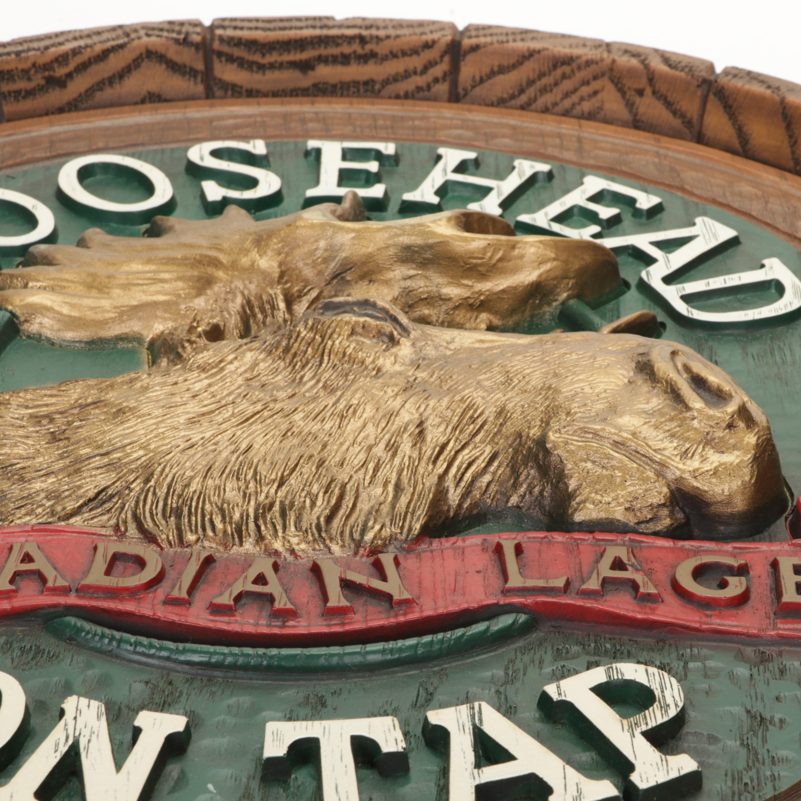 Moosehead Canadian Lager Beer Barrel Bar Sign | EBTH