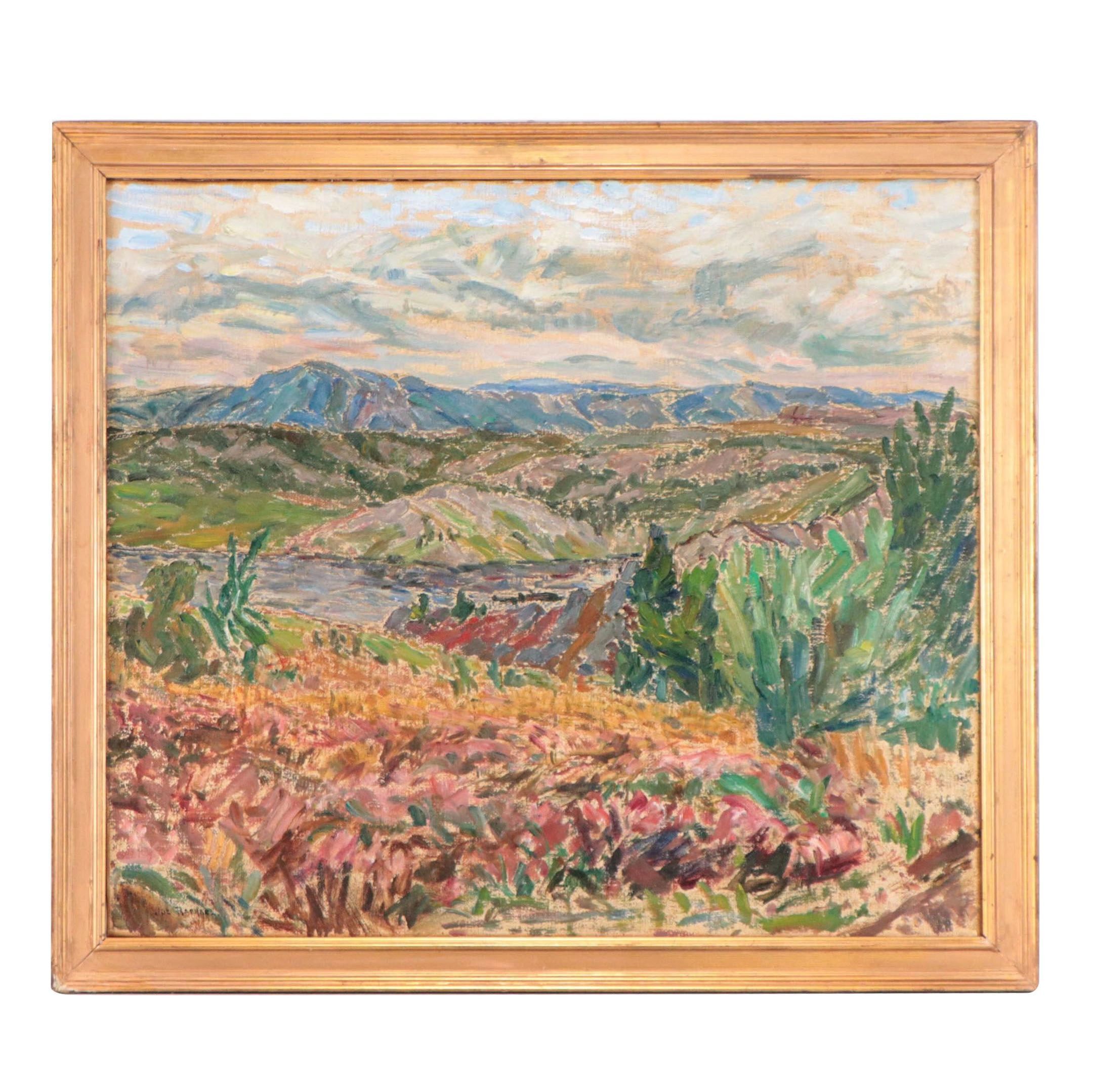 Joseph Morris Raphael Abstract Landscape Oil Painting | EBTH