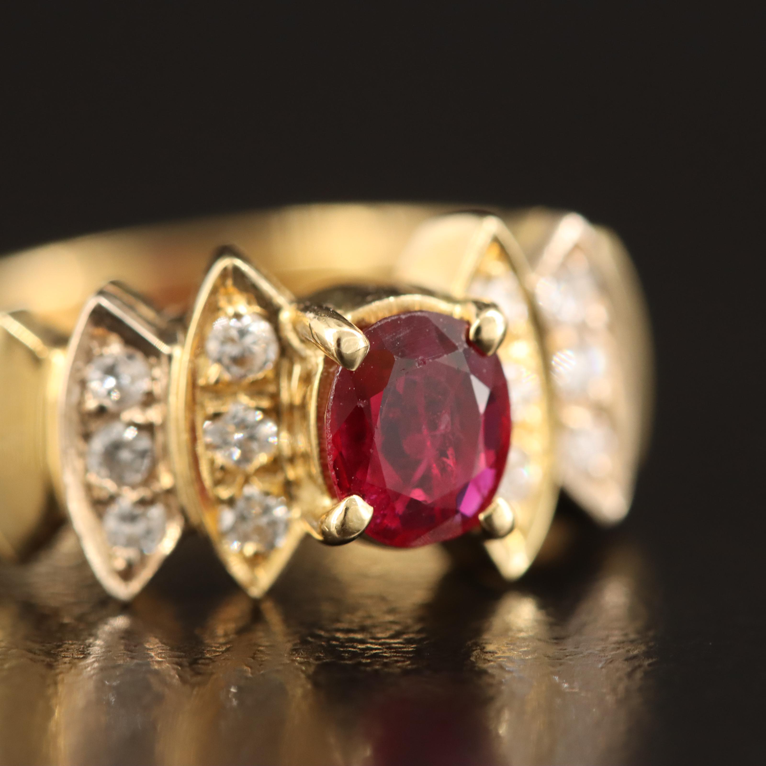 18K Ruby and Diamond Ring | EBTH