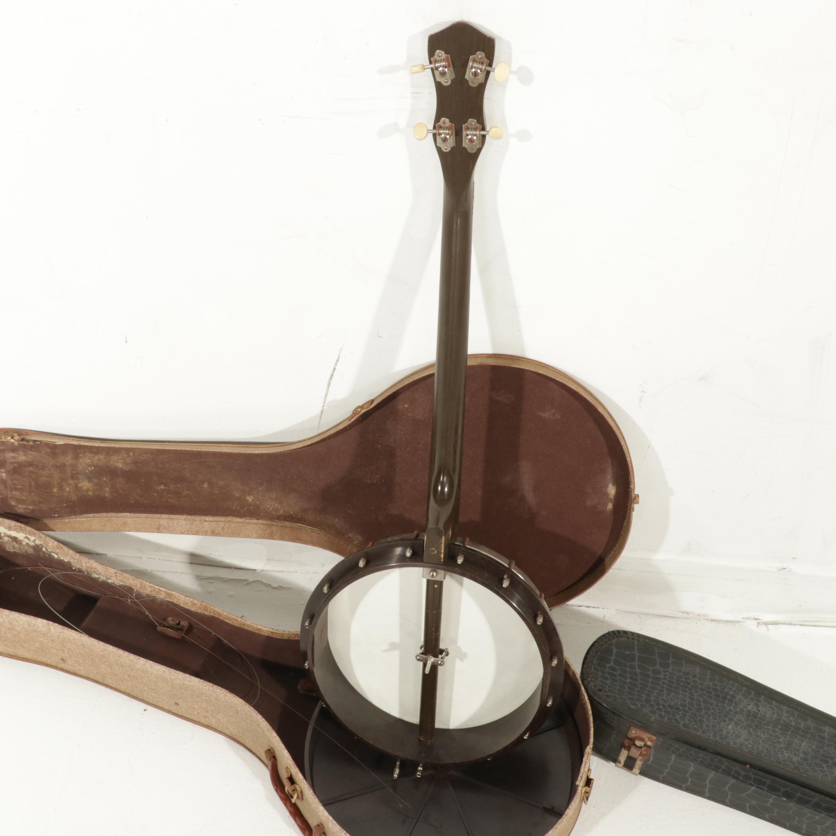 Kay Open-Back 5-String Banjo with Harmony Banjo, Late 20th Century | EBTH