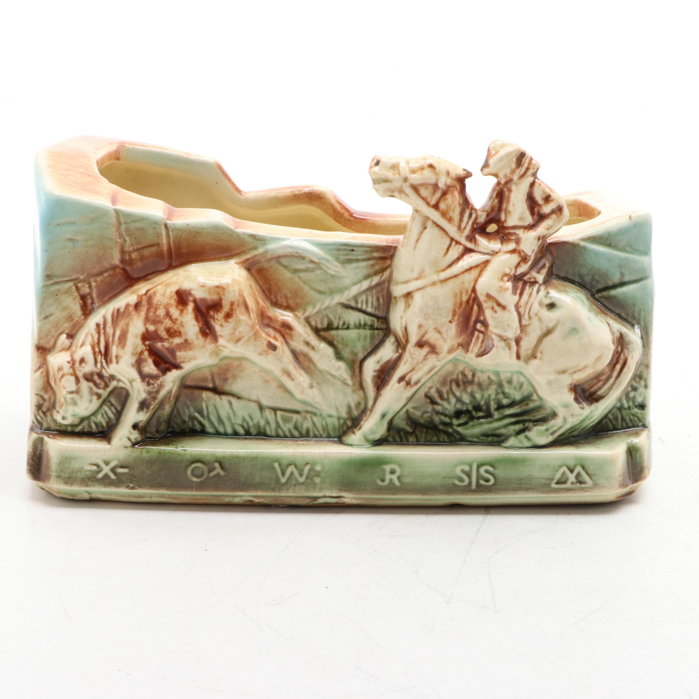 McCoy Pottery Cowboy Rodeo Western Themed Planters, Mid-20th Century | EBTH