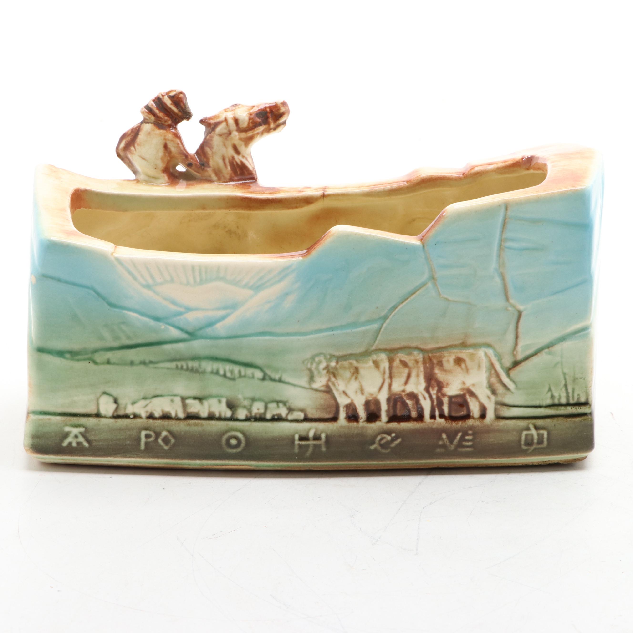 McCoy Pottery Cowboy Rodeo Western Themed Planters, Mid-20th Century | EBTH