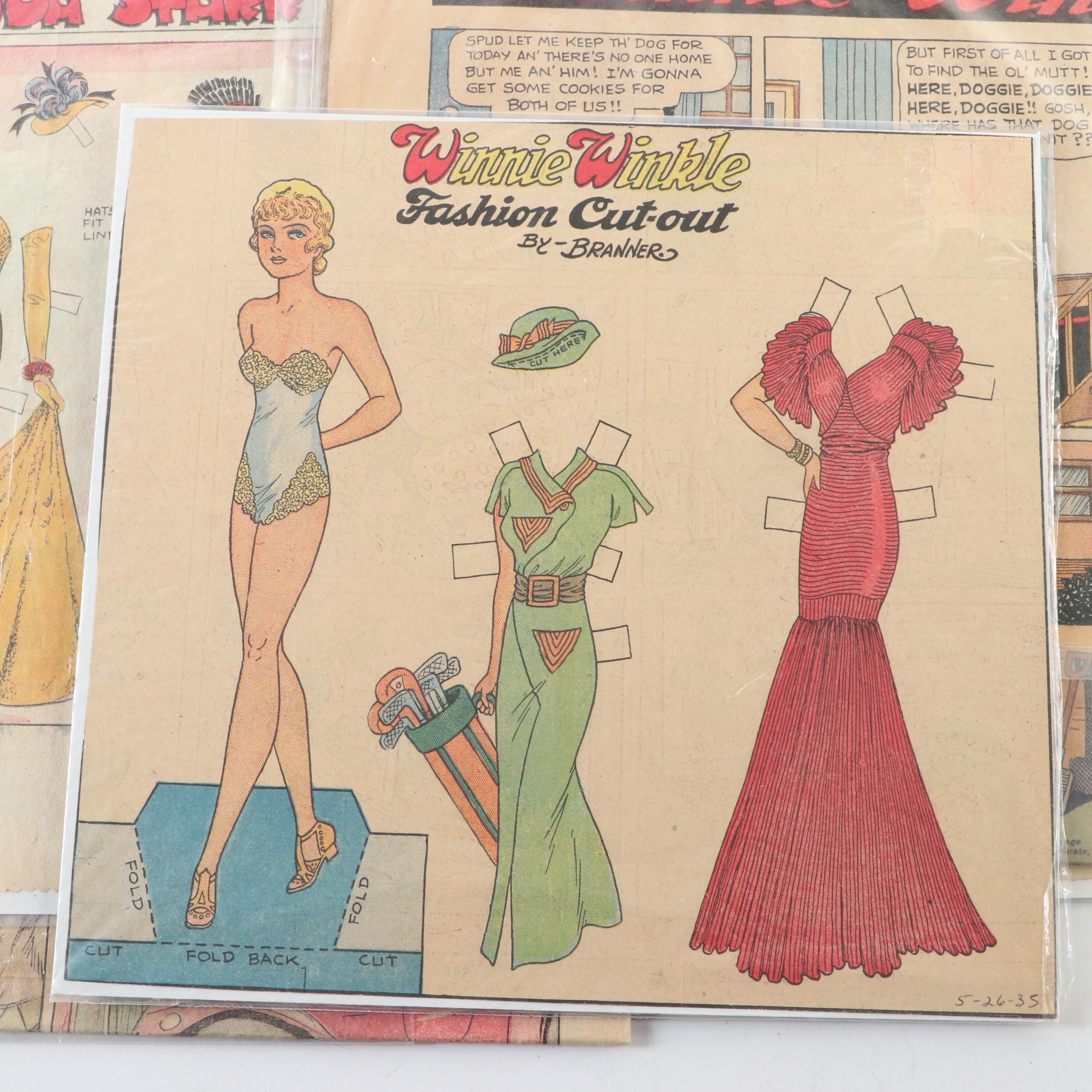 Peaky Blinders, Flash Gordon and More Uncut Newspaper Paper Dolls, Mid ...