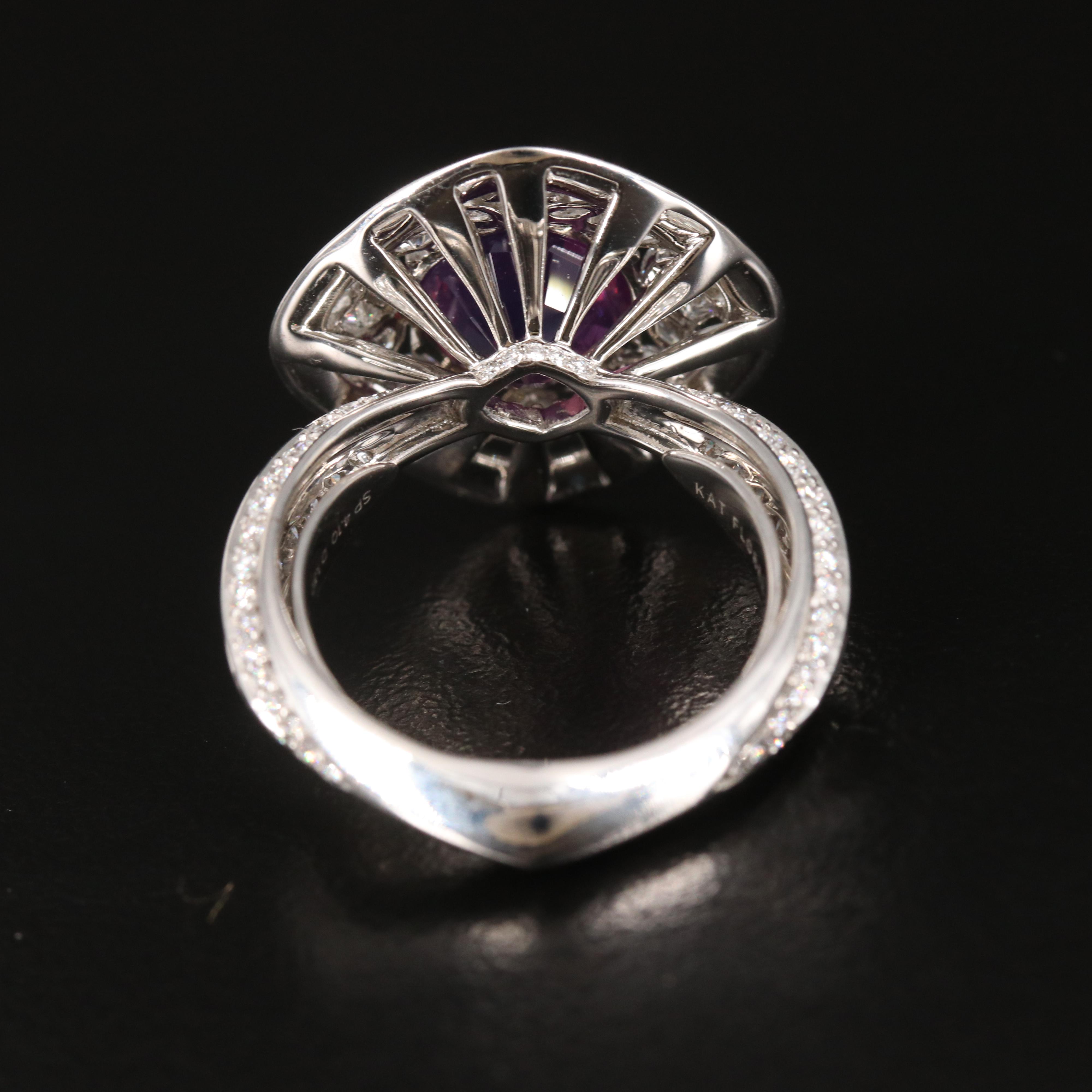 Kat Florence 18K 4.10 CT Color Change Sapphire and 1.50 CTW Diamond Ring | EBTH