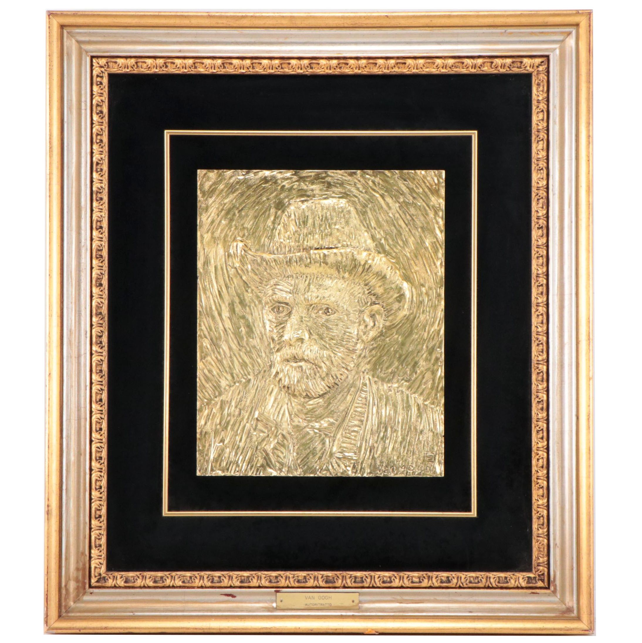 Domenico Chiarolanza Sterling Plated Bas Relief Portrait After Vincent ...