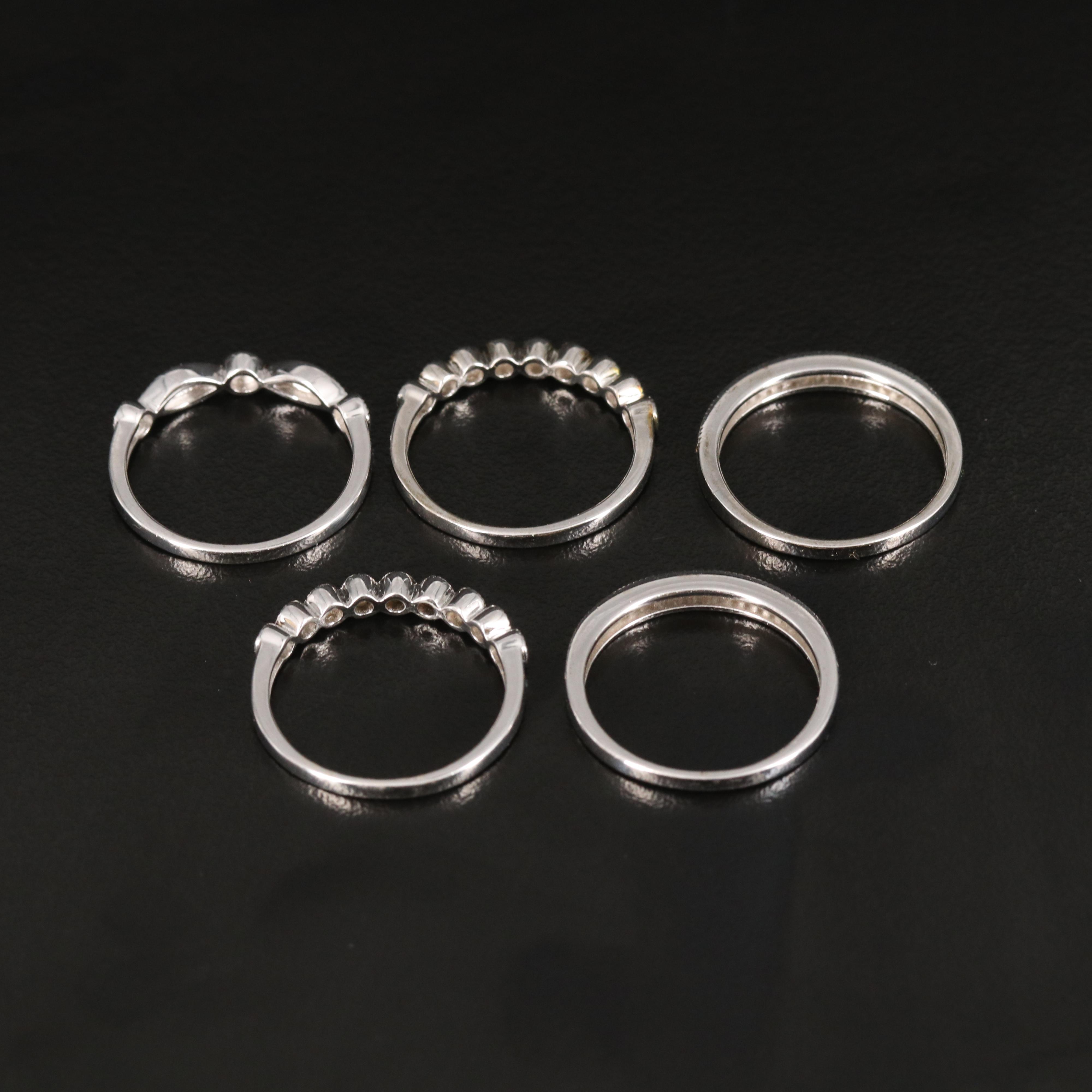 Sterling Diamond Rings EBTH