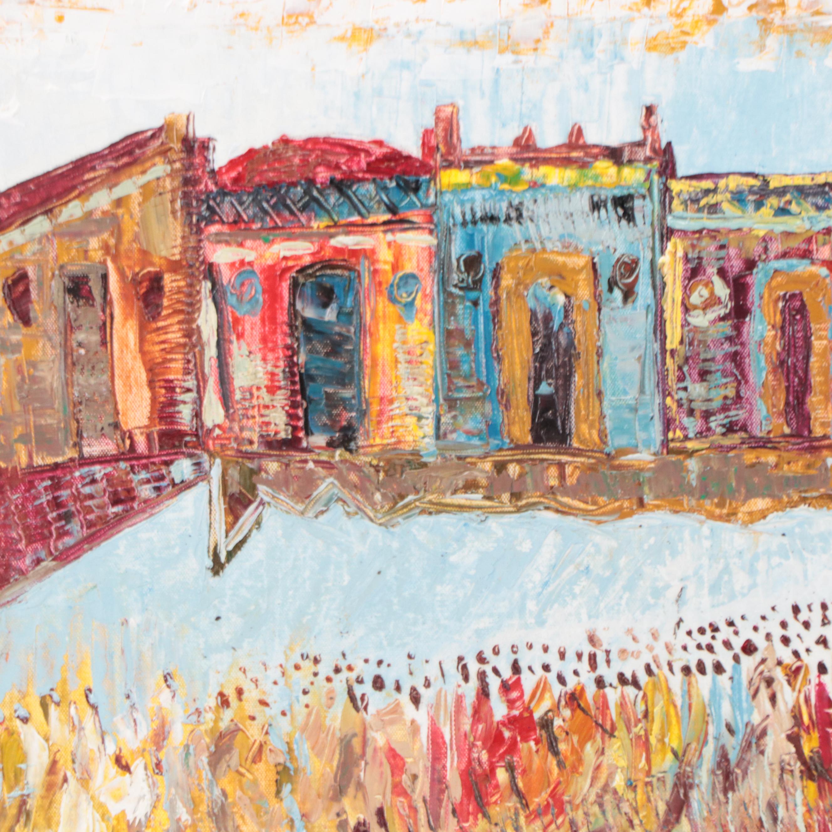 Bayo Ogundele Oil Painting "After Today's Work," 2022 | EBTH